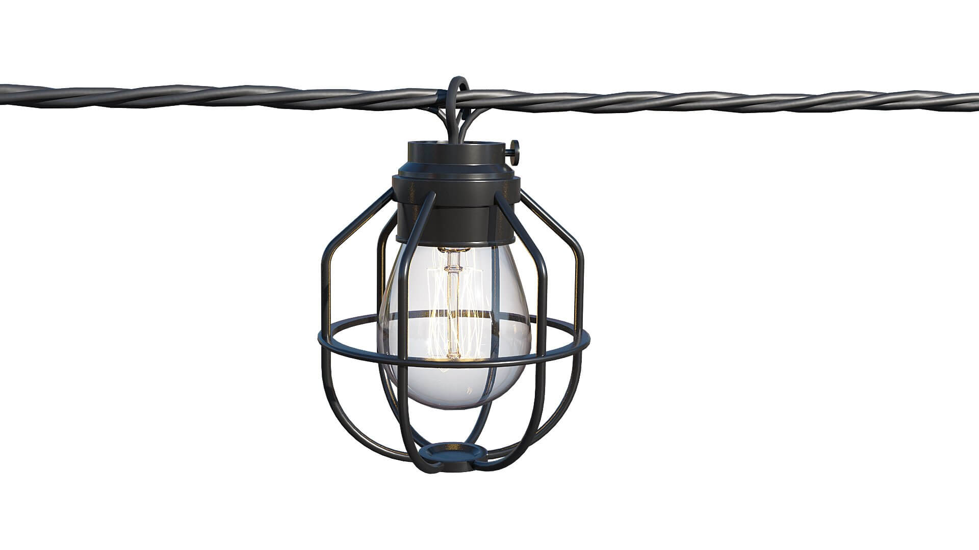 String Lights Edison Lamps - 3D Model by PPro