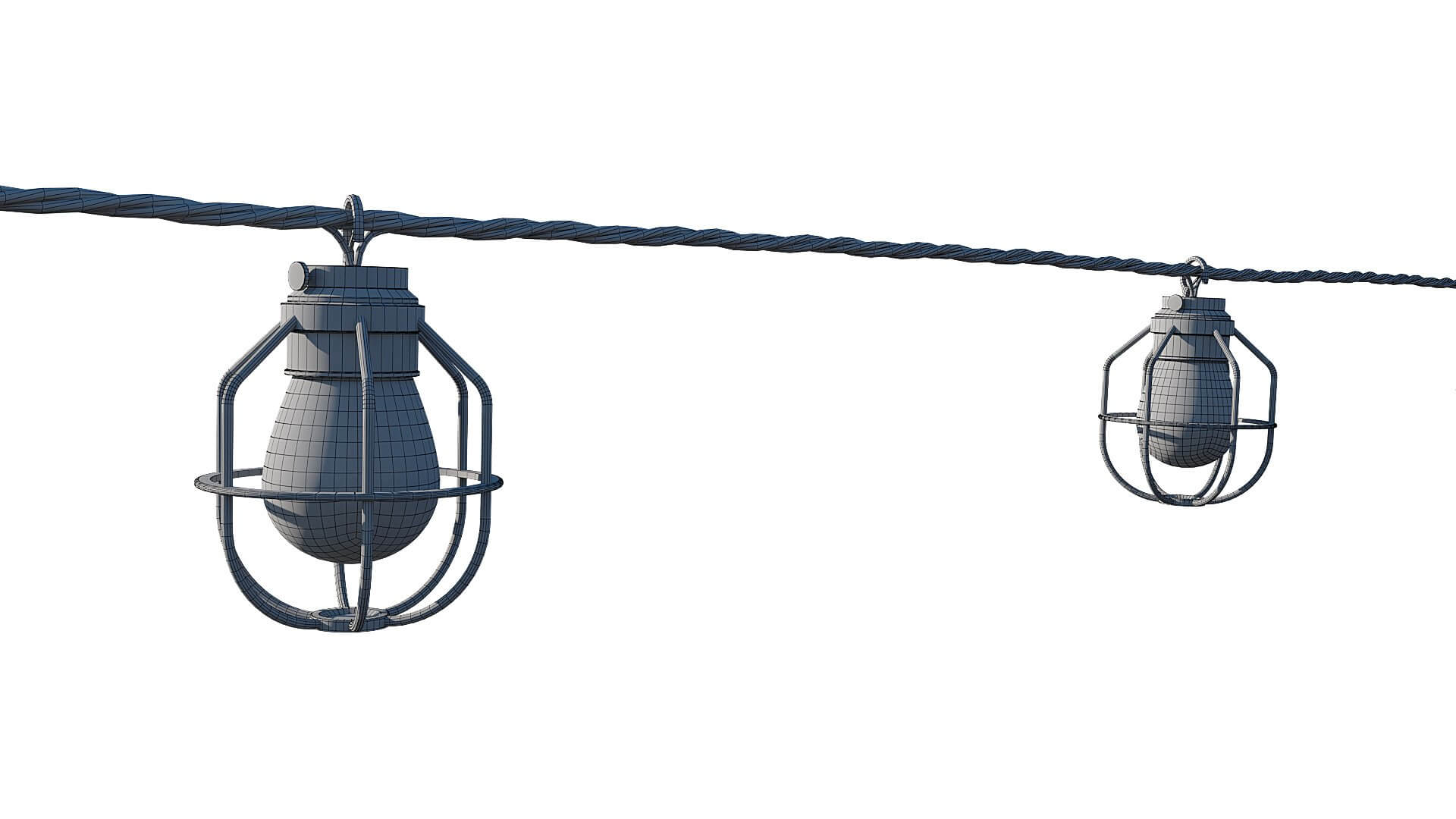 String Lights Edison Lamps - 3D Model by PPro