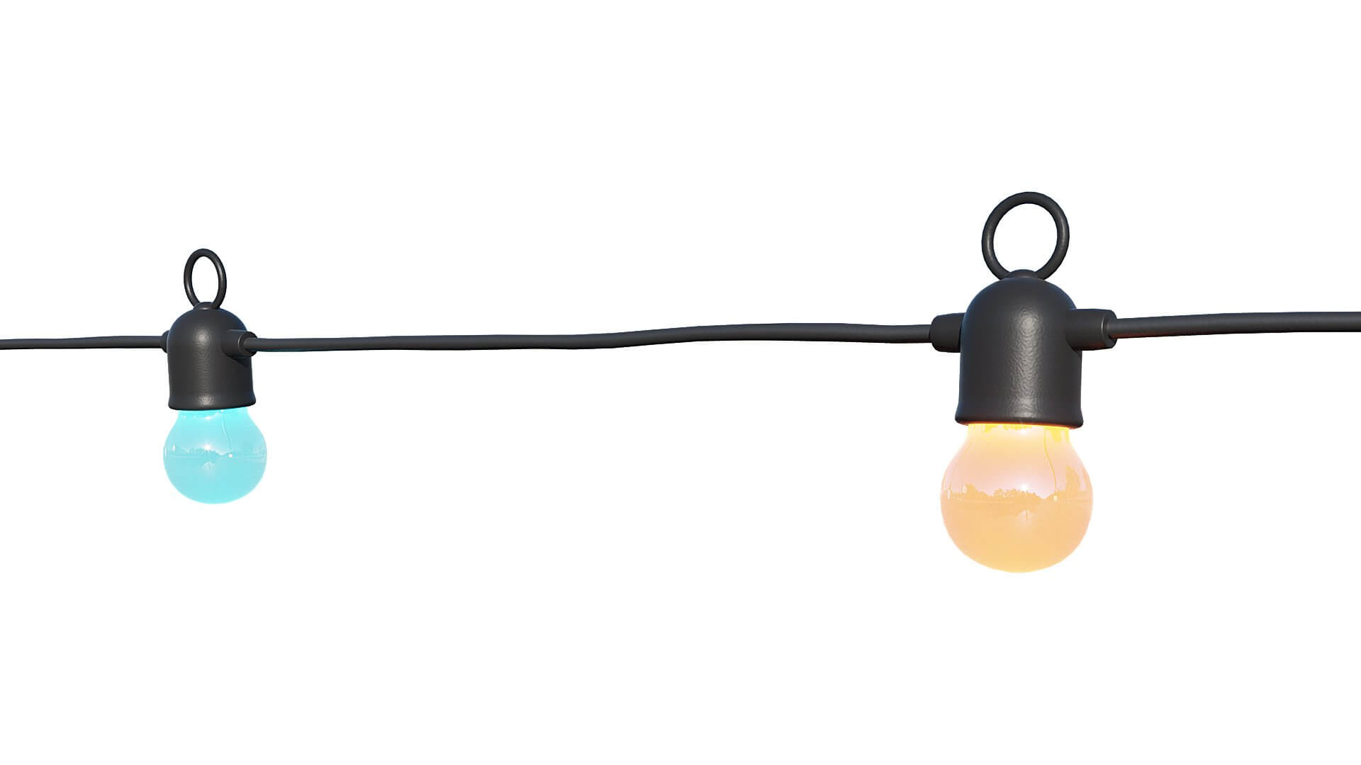 String Lights Variable Color Lamps - 3D Model by PPro