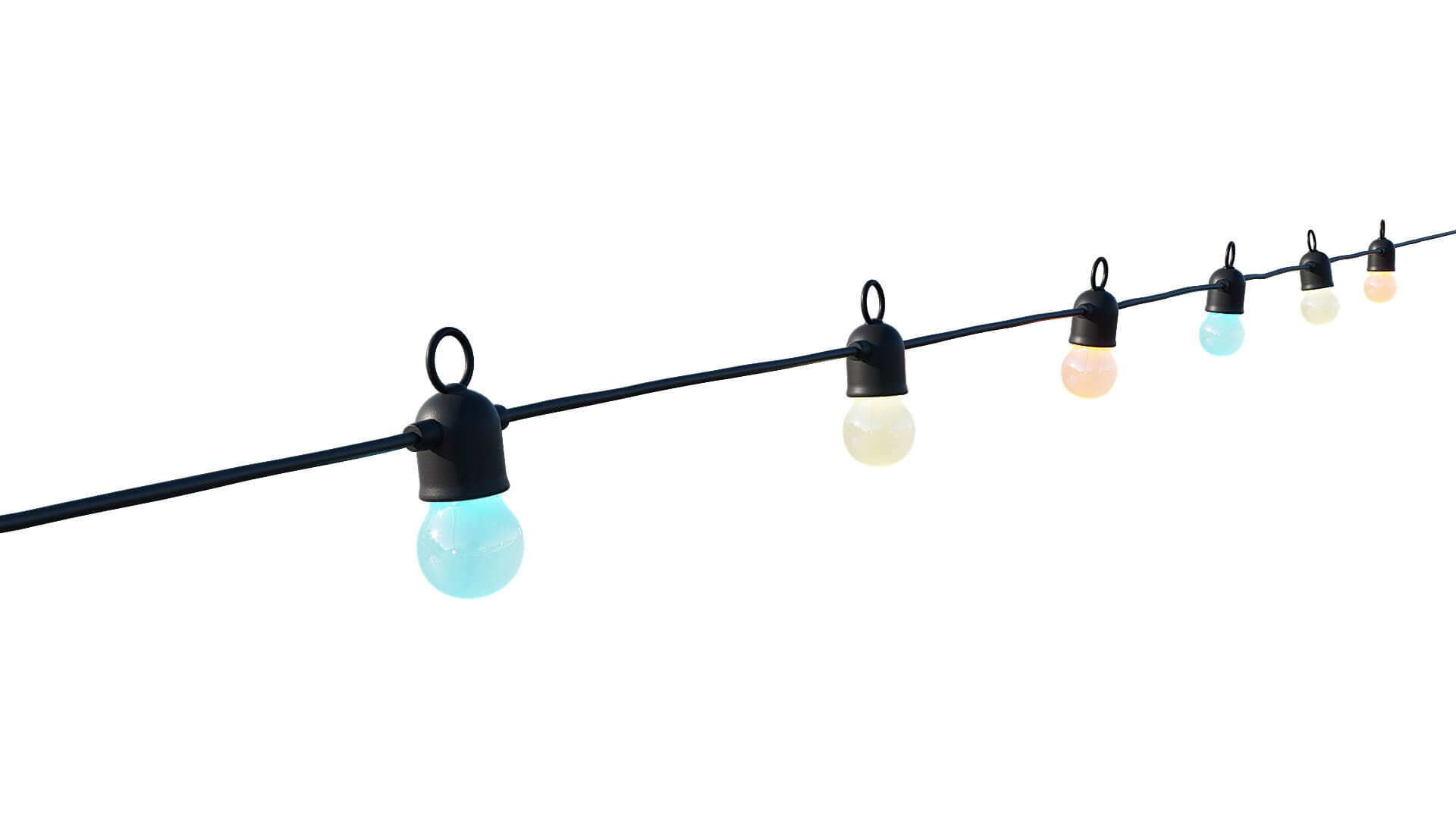 String Lights Variable Color Lamps - 3D Model by PPro