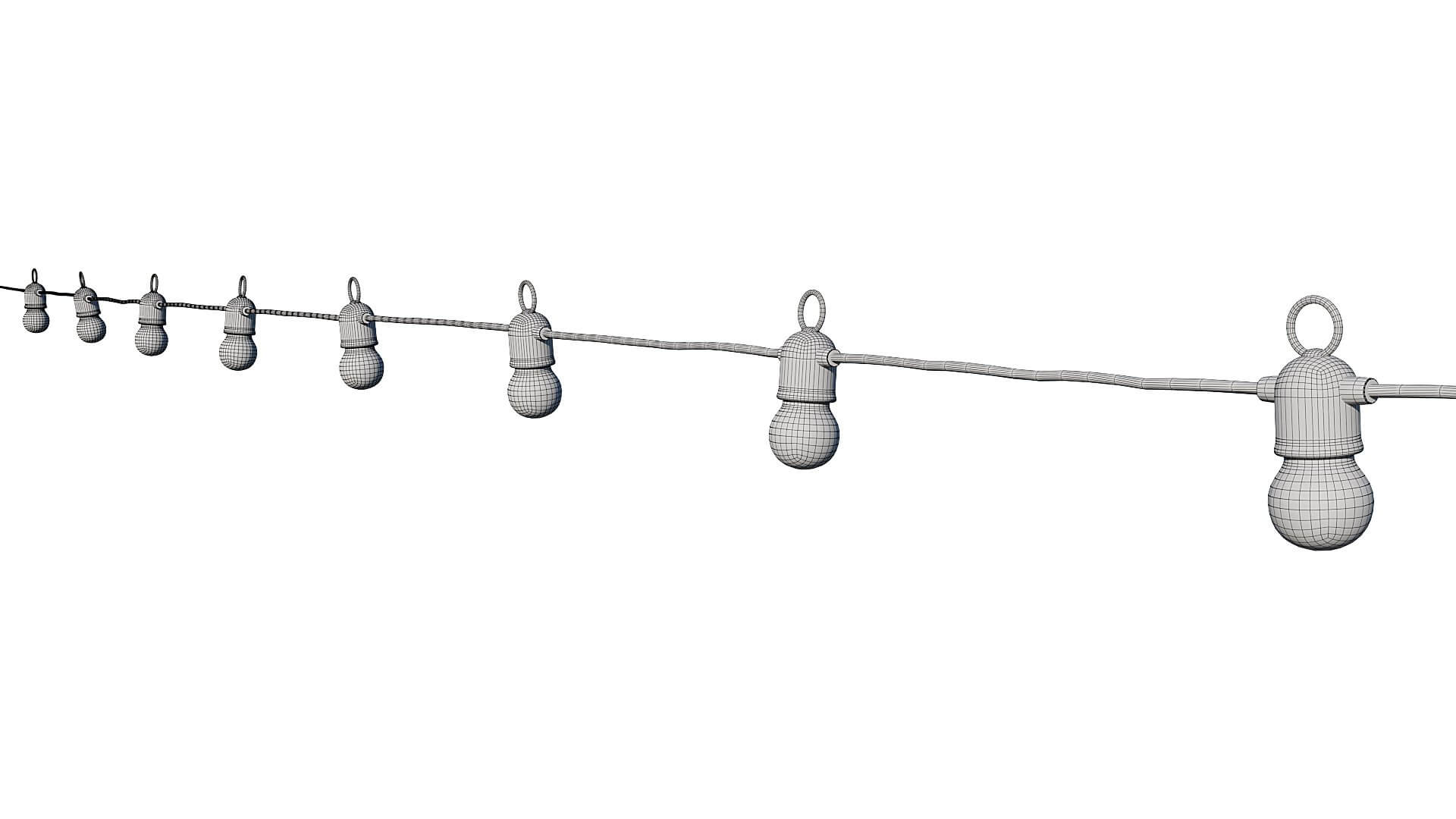 String Lights Variable Color Lamps - 3D Model by PPro