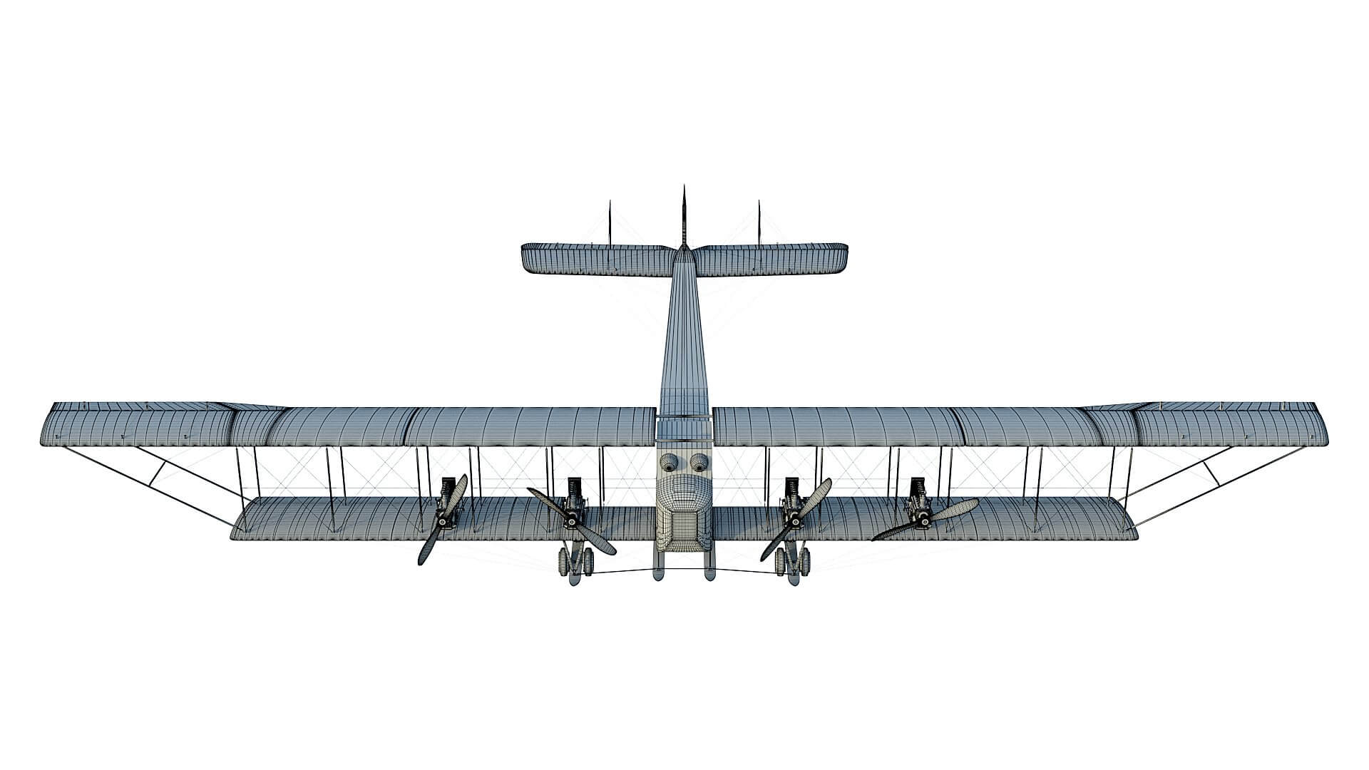 WWI Bomber Aircraft Sikorsky Ilya Muromets - 3D Model by PPro