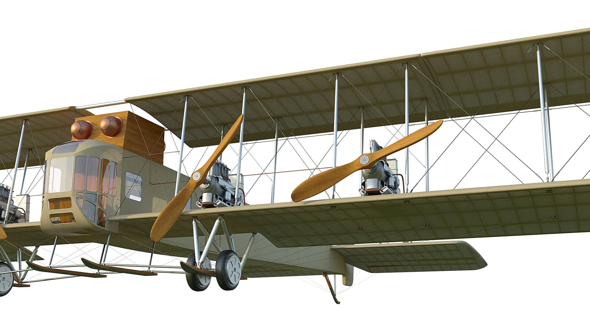 WWI Bomber Aircraft Sikorsky Ilya Muromets - 3D Model by PPro
