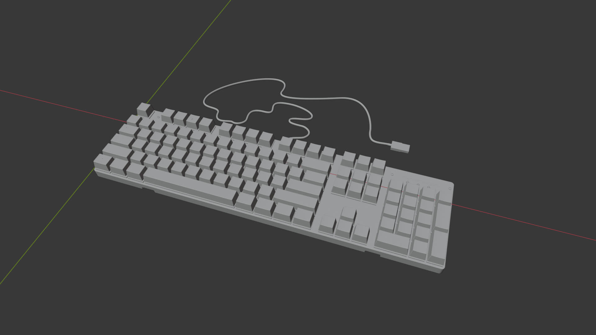 Simple Keyboard - 3D Model by PR-BERMOD