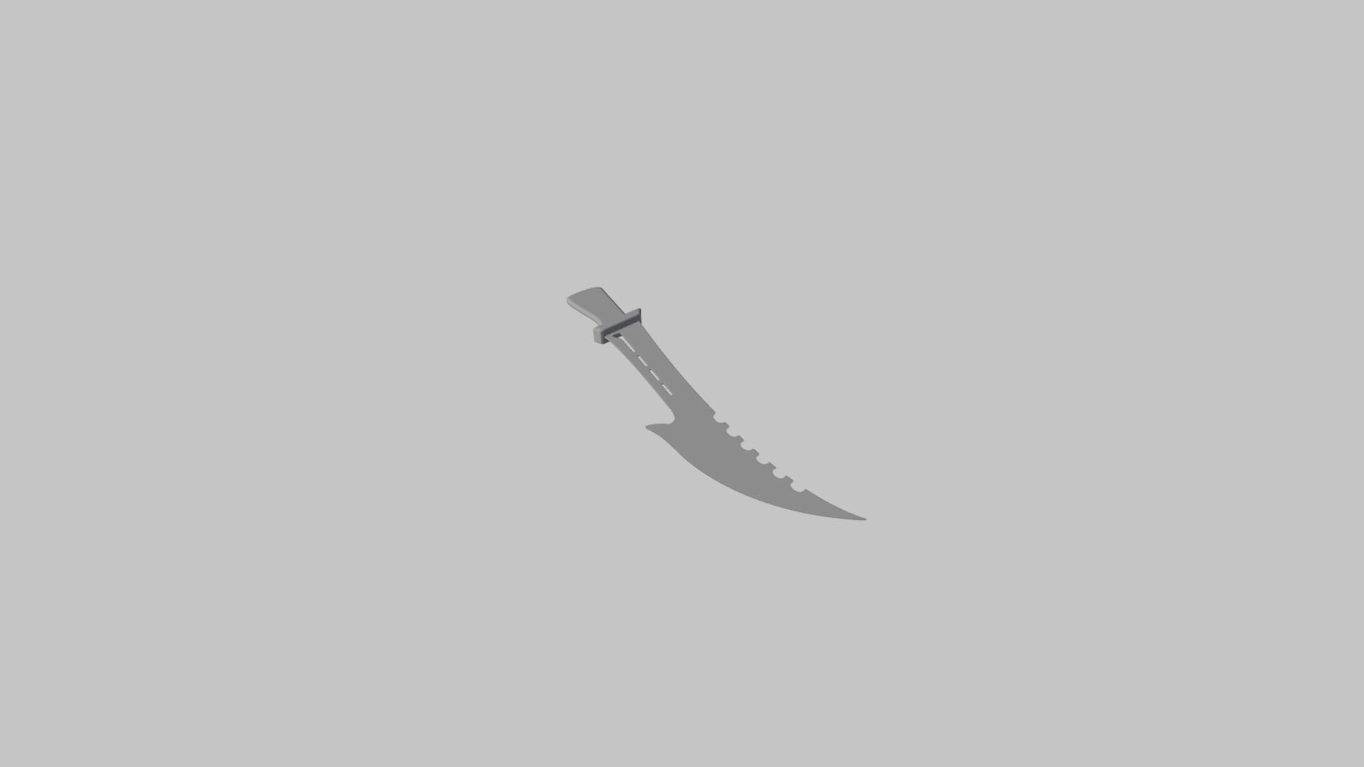 Curved sword - 3D Model by PR-BERMOD