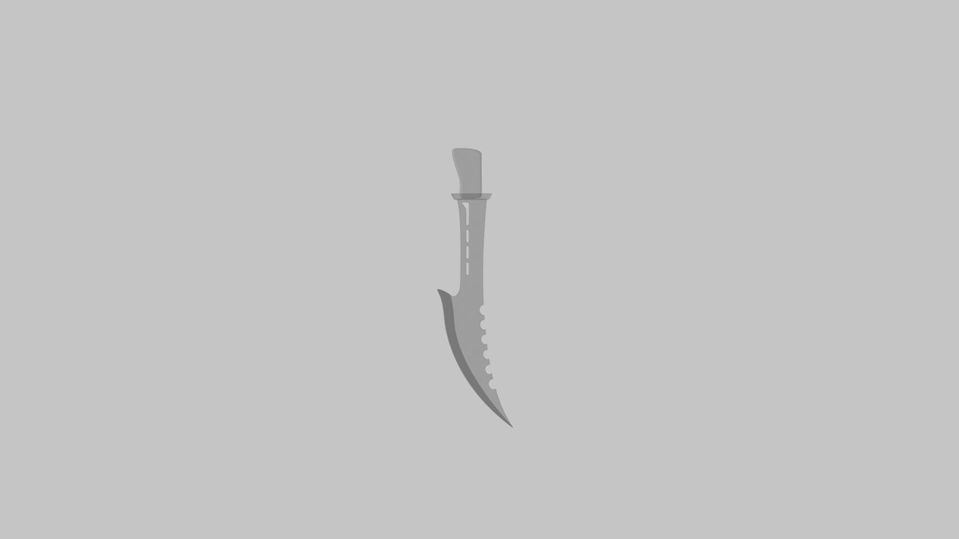 Curved sword - 3D Model by PR-BERMOD