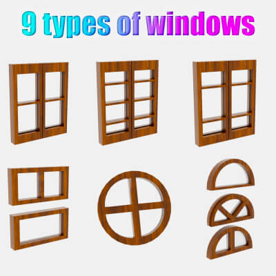 Windows Wood - Free 3D Model by PR-BERMOD