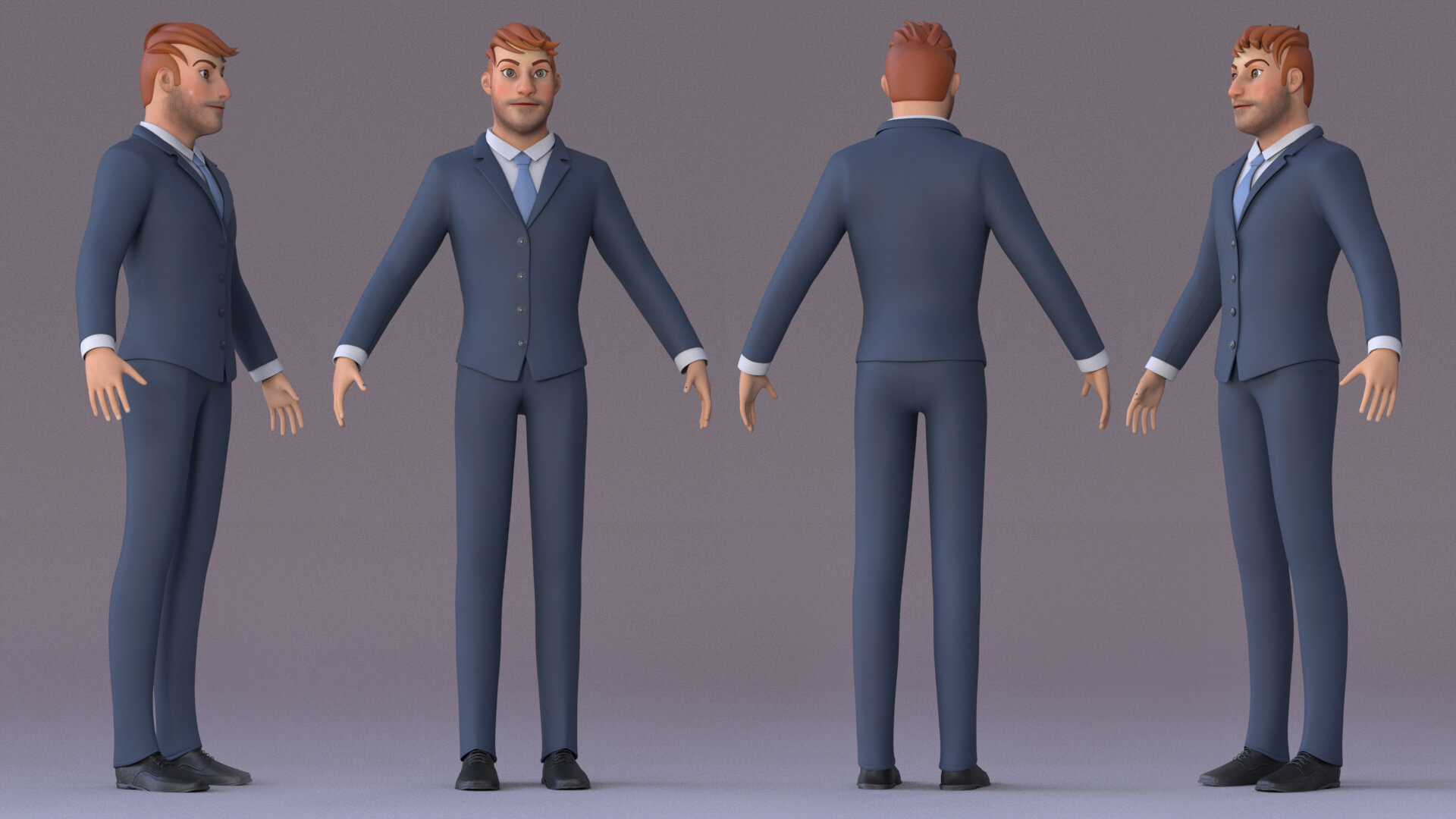 Andy Cartoon Guy Rig - 3D Model by Pradipta