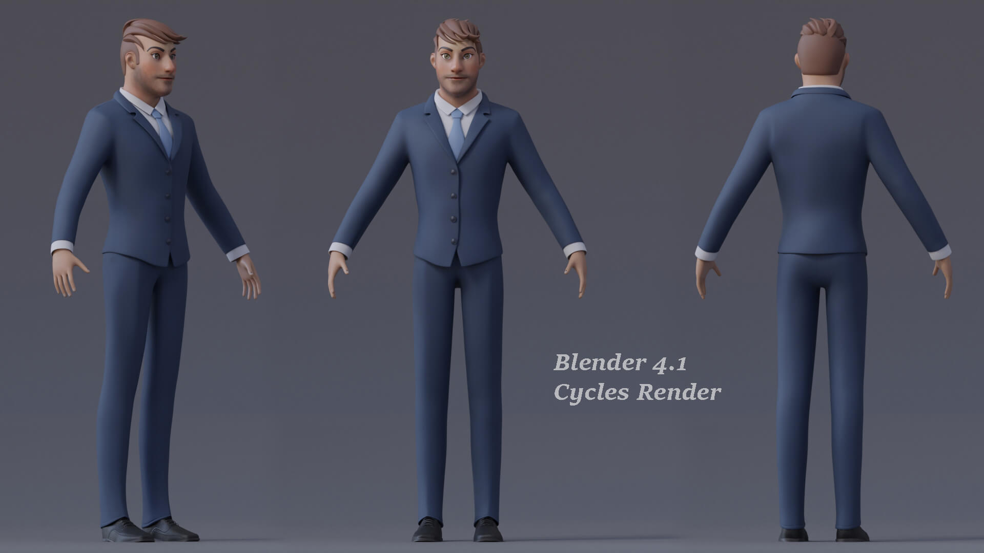 Andy Cartoon Guy Rig - 3D Model by Pradipta