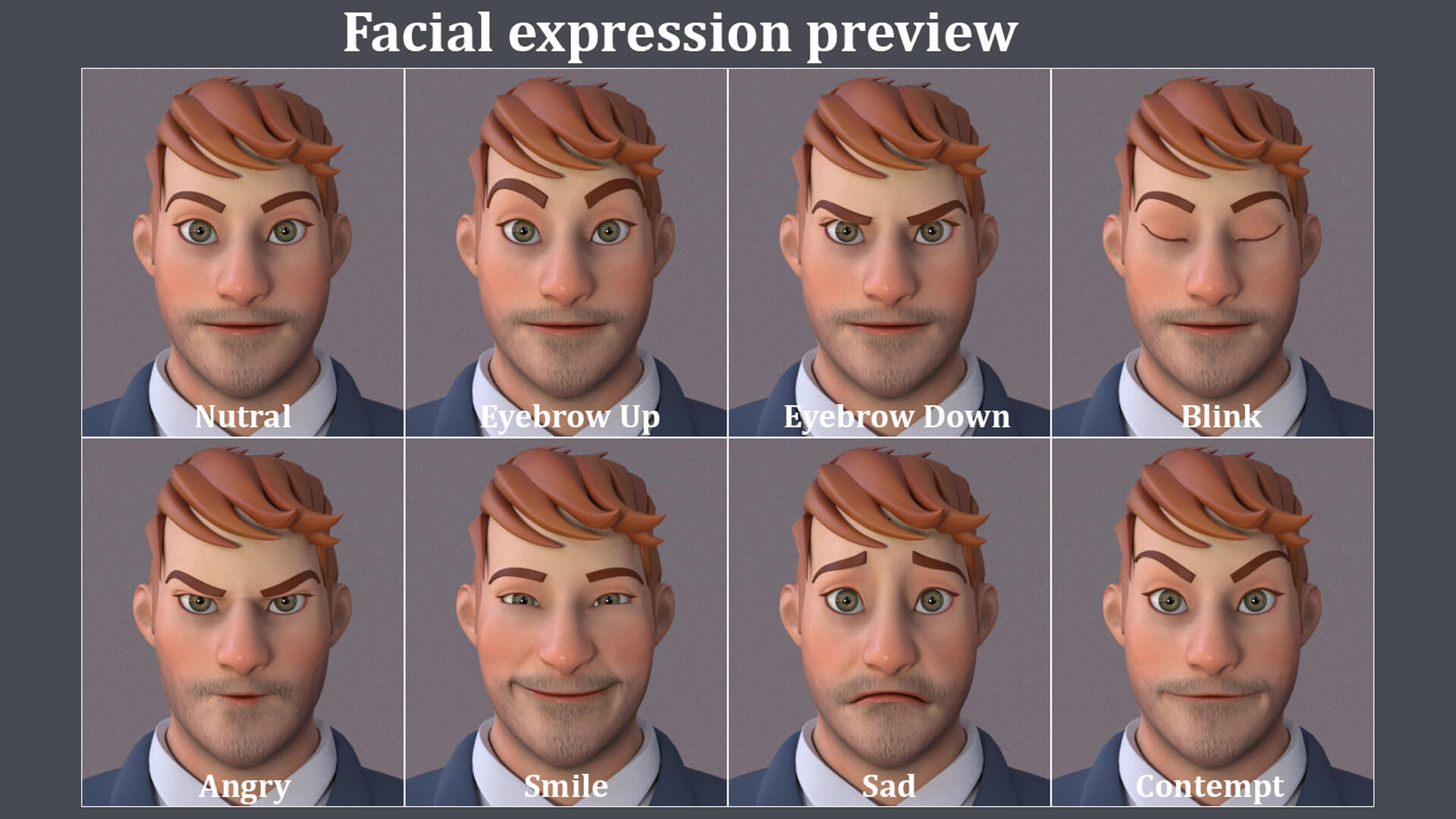 Andy Cartoon Guy Rig - 3D Model by Pradipta