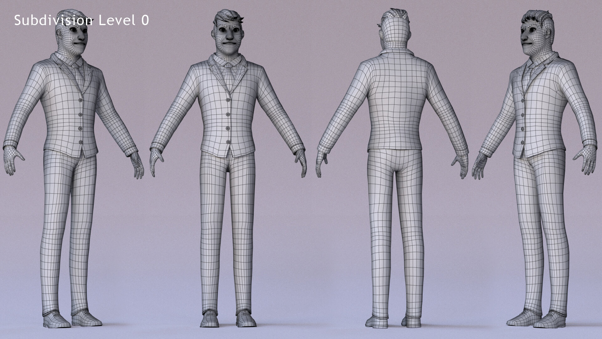 Andy Cartoon Guy Rig - 3D Model by Pradipta