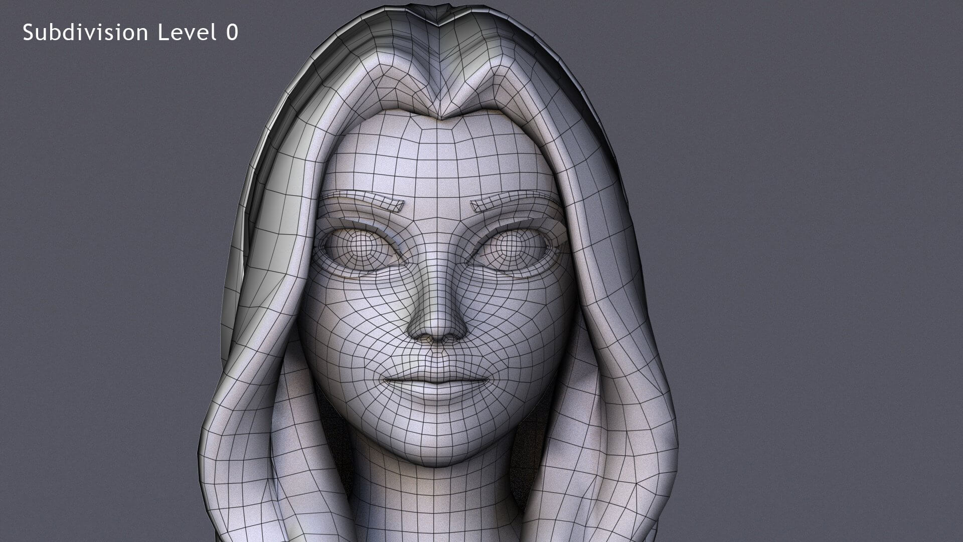 Angela Cartoon Girl V1 - 3D Model by Pradipta