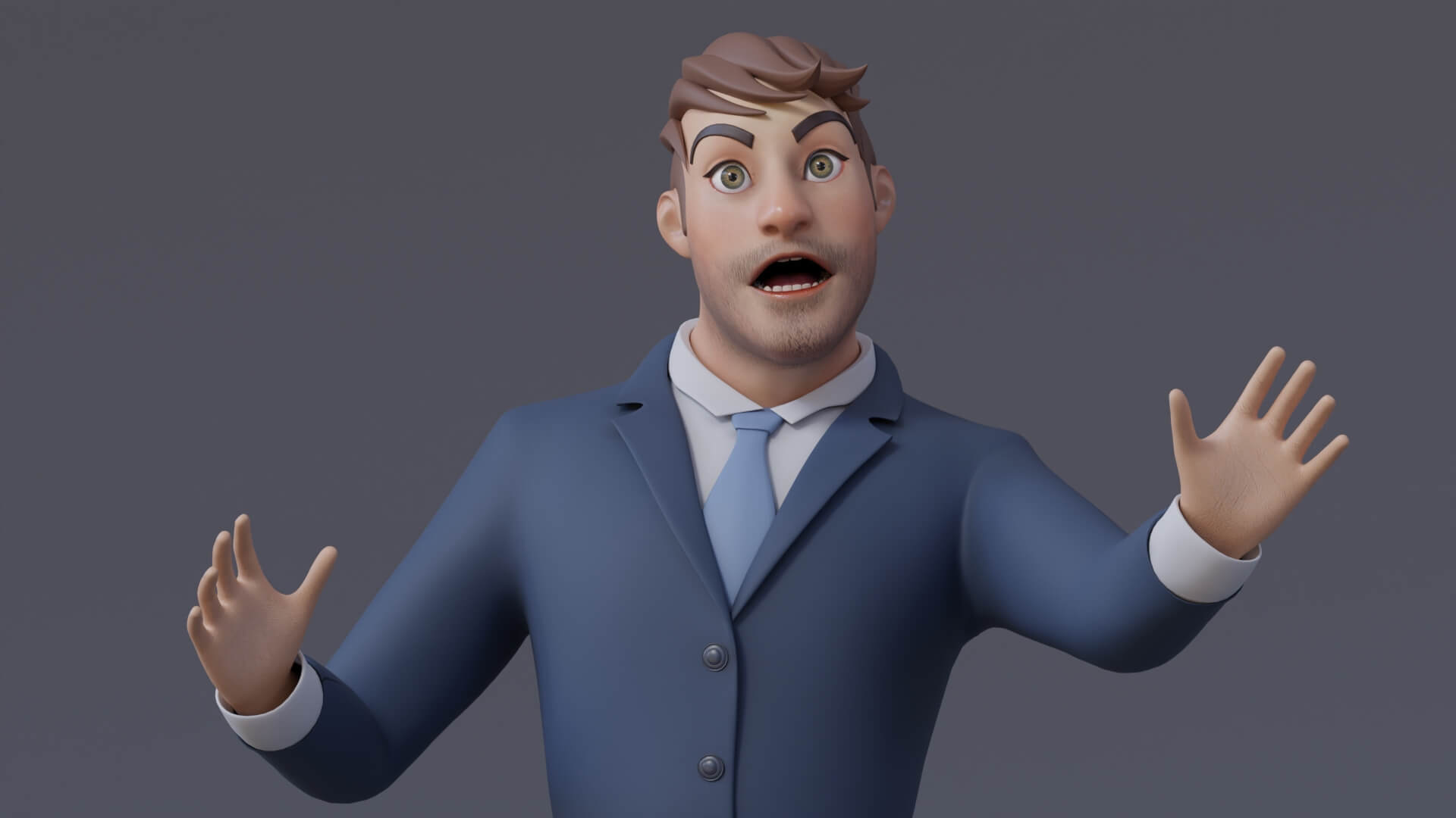 Anna and Andy Cartoon Rig - 3D Model by Pradipta