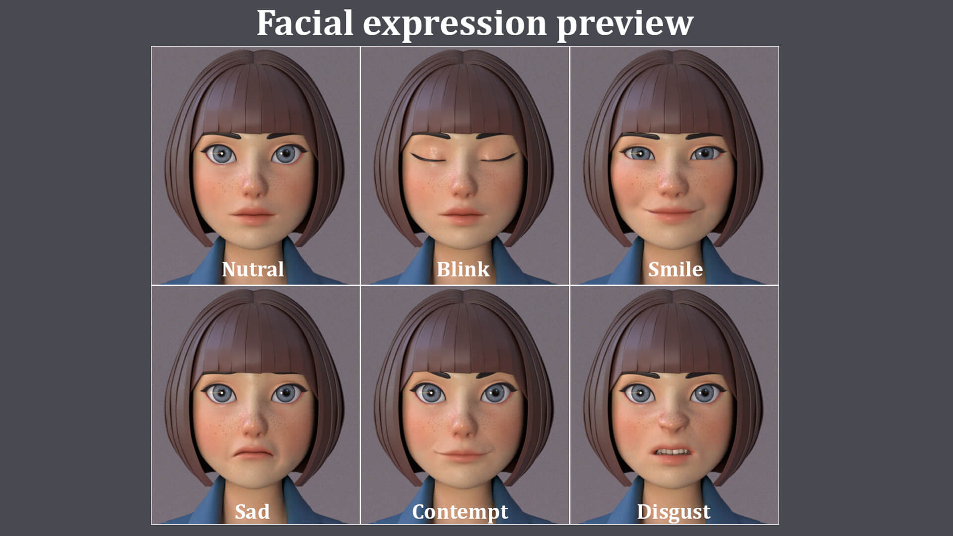 Anna and Andy Cartoon Rig - 3D Model by Pradipta