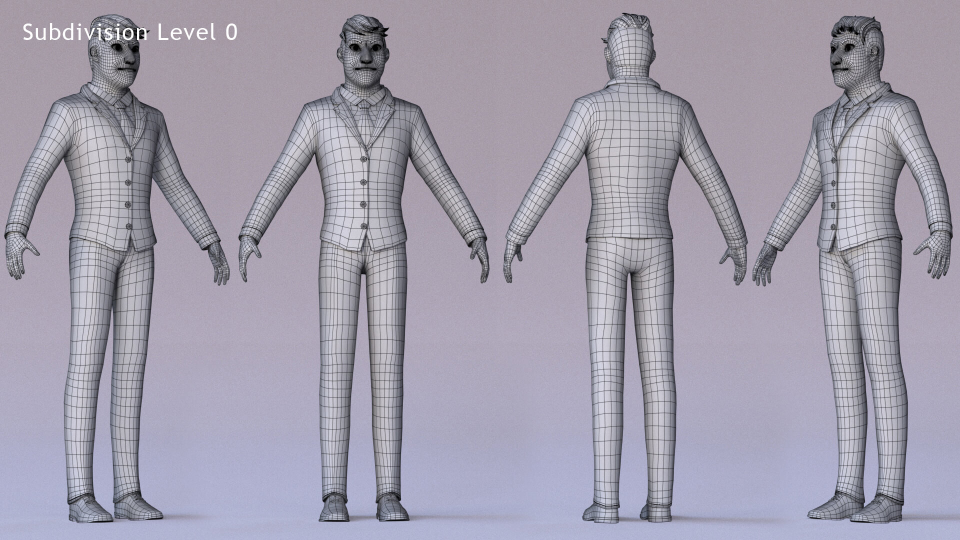 Anna and Andy Cartoon Rig - 3D Model by Pradipta