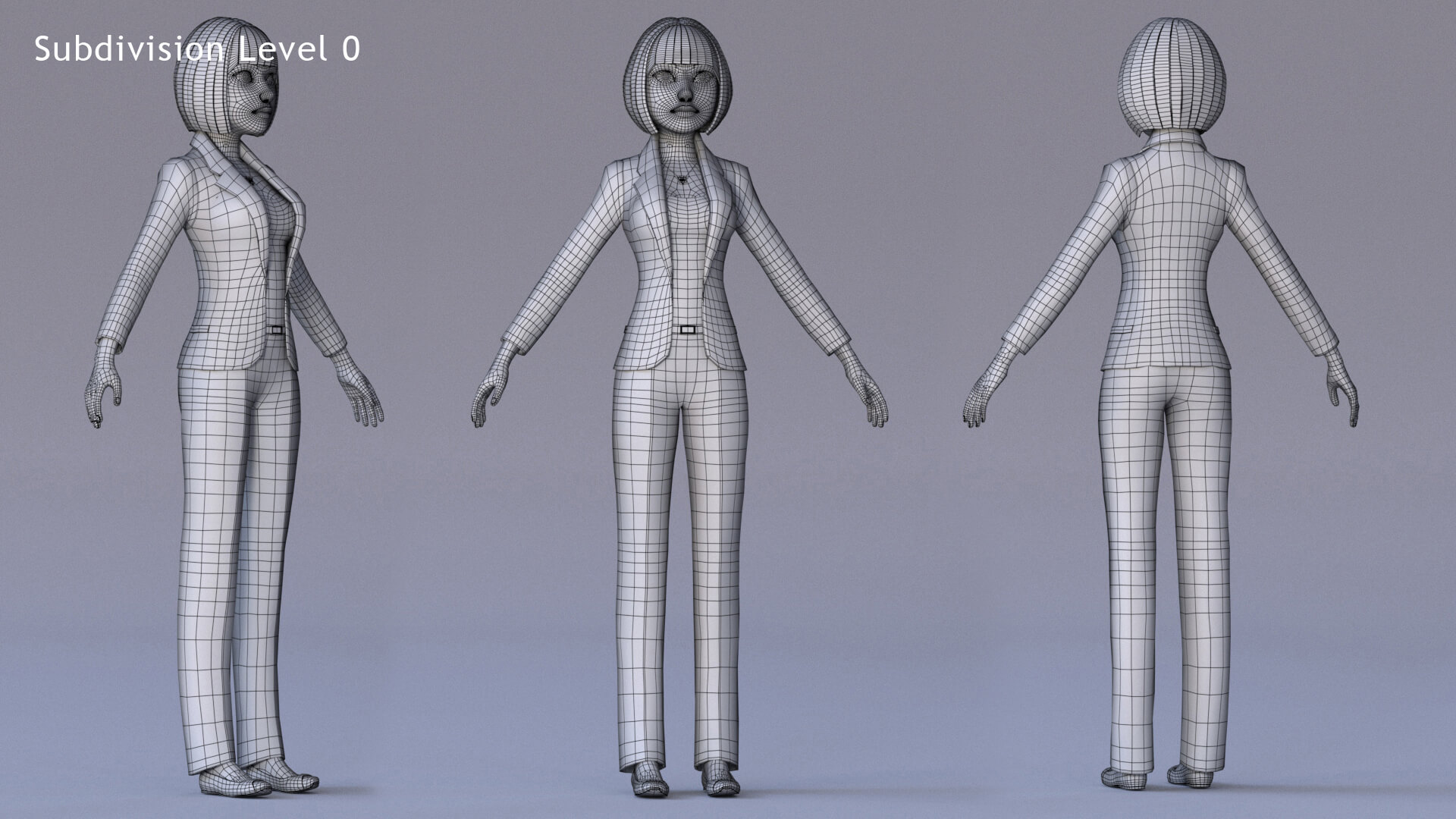 Anna and Andy Cartoon Rig - 3D Model by Pradipta