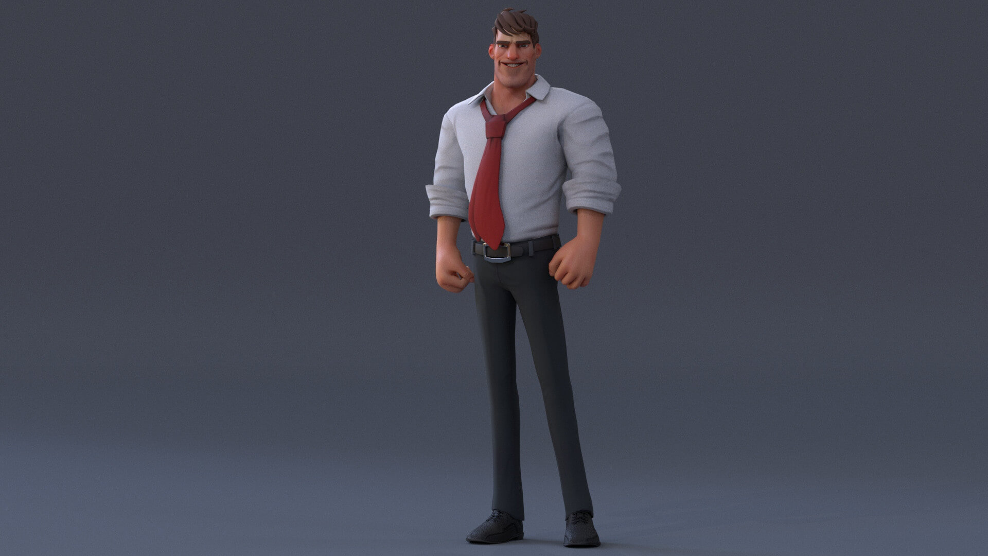 Boss Cartoon Rig - 3D Model by Pradipta