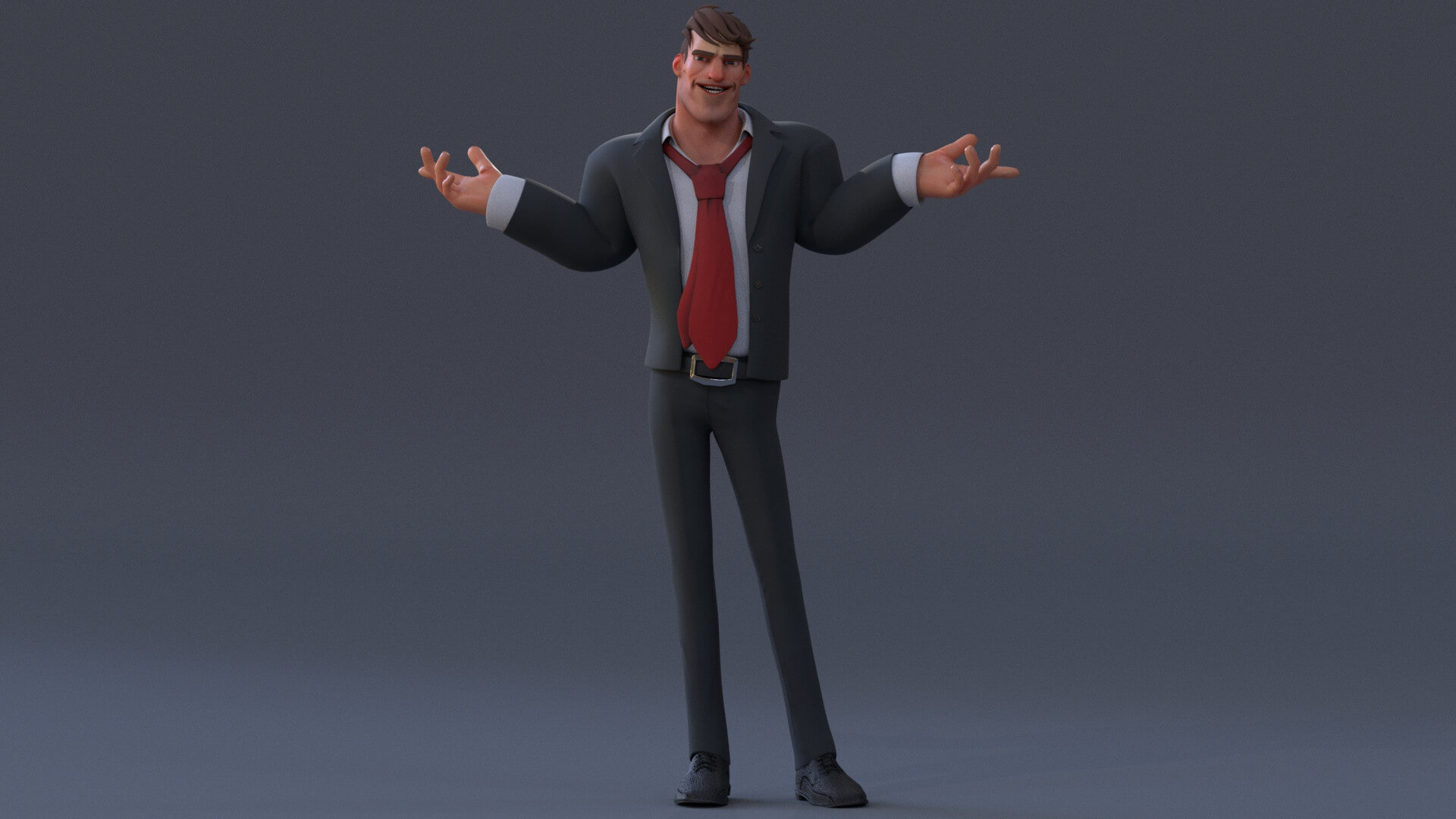 Boss Cartoon Rig - 3D Model by Pradipta