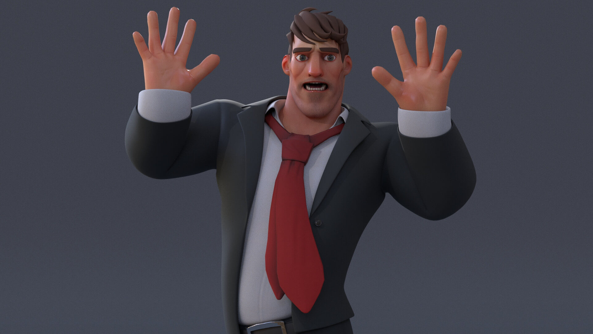 Boss Cartoon Rig - 3D Model by Pradipta