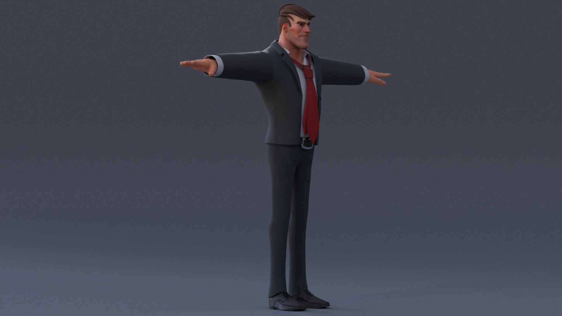 Boss Cartoon Rig - 3D Model by Pradipta