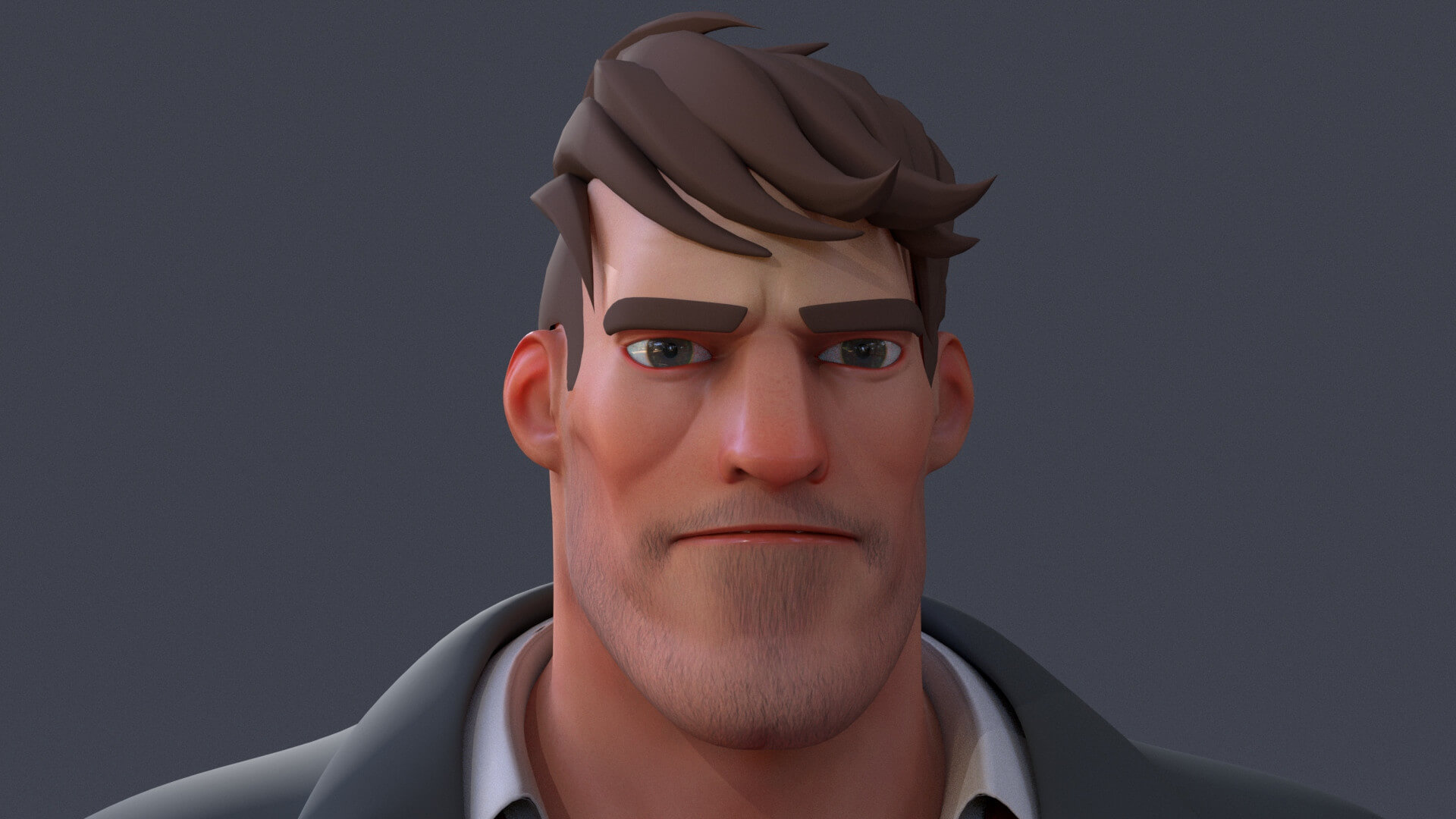 Boss Cartoon Rig - 3D Model by Pradipta