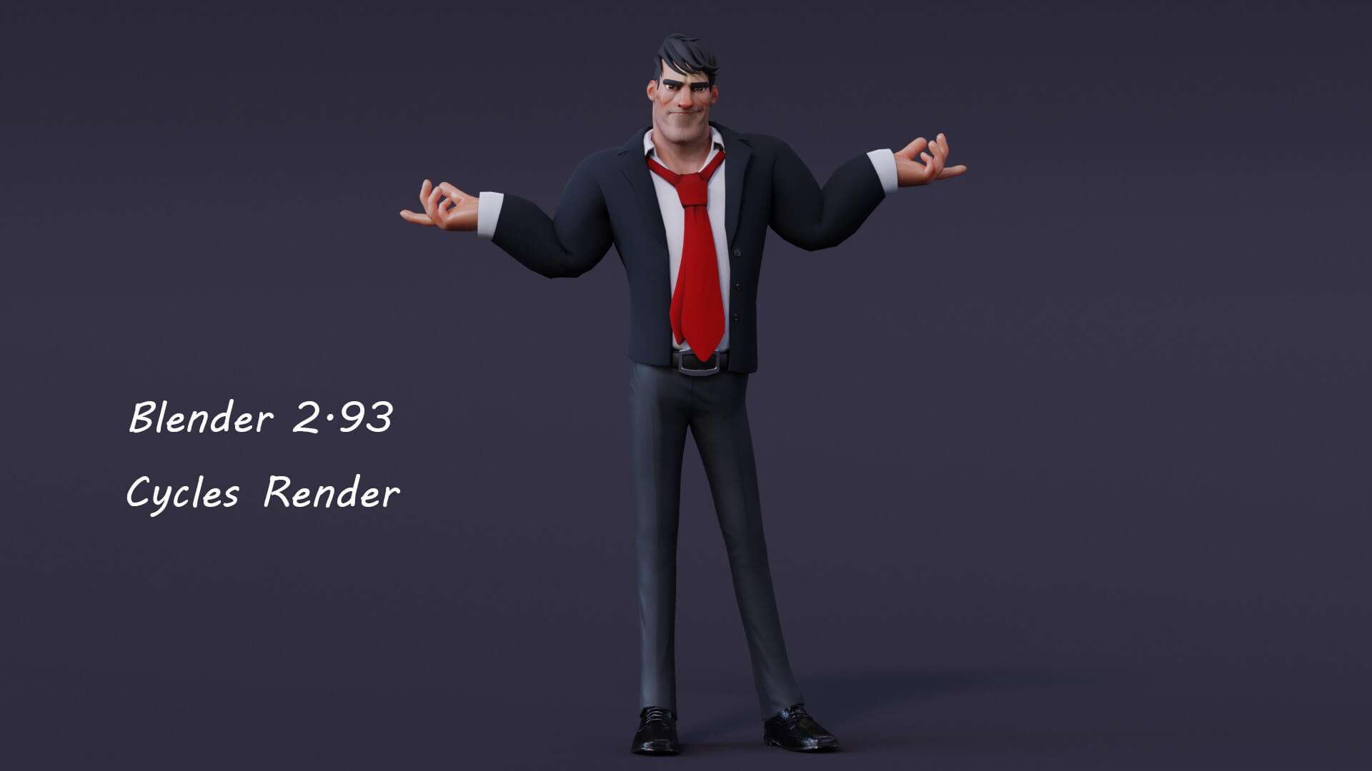 Boss Cartoon Rig - 3D Model by Pradipta