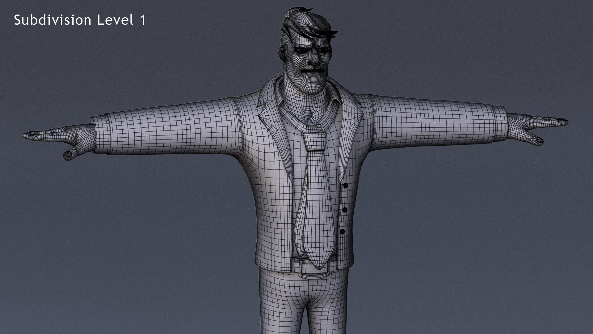 Boss Cartoon Rig - 3D Model by Pradipta