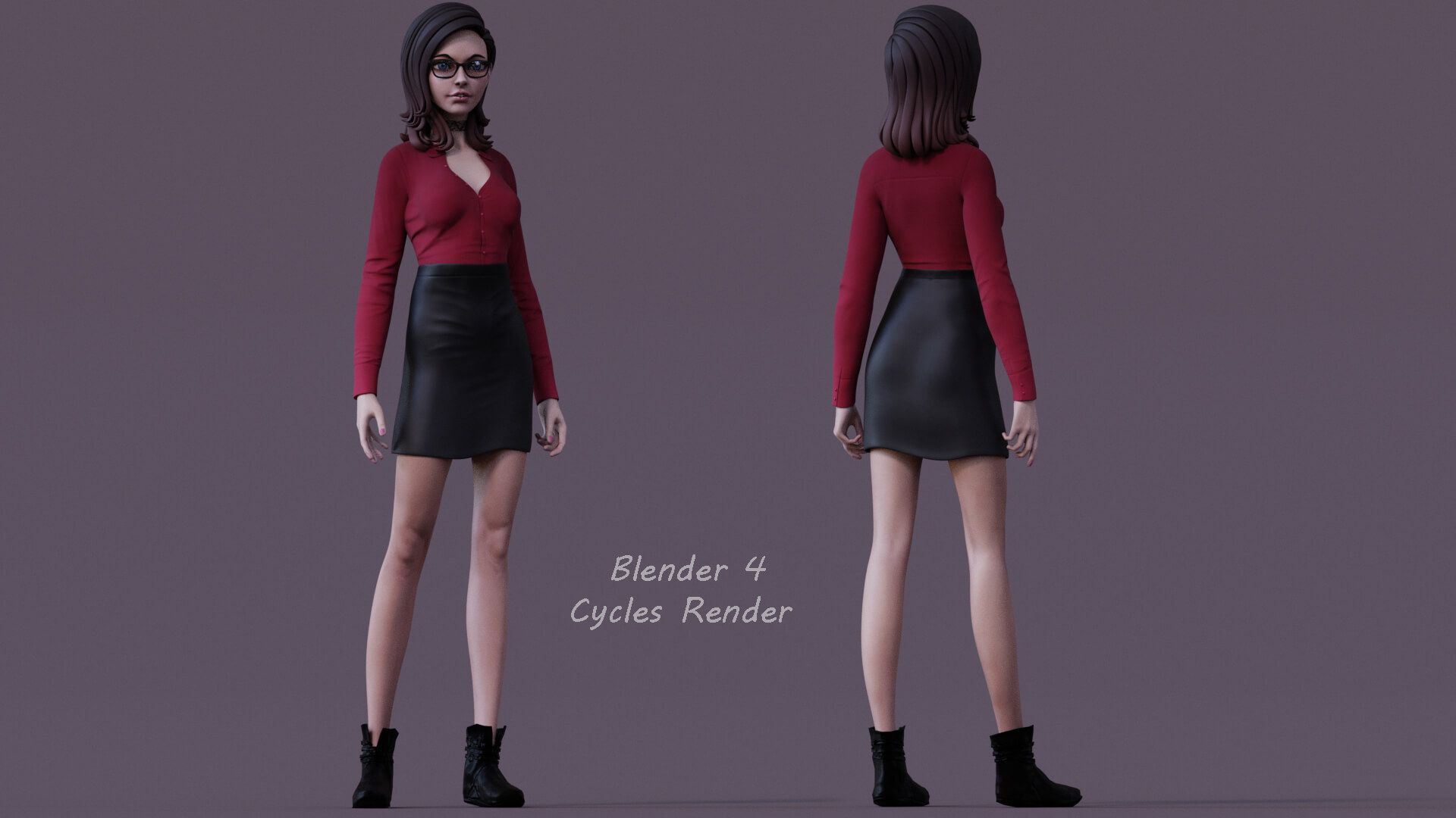 Cartoon Girl Rig Ver 2 - 3D Model by Pradipta