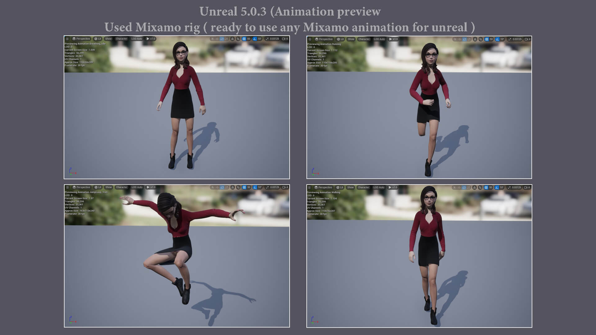 Cartoon Girl Rig Ver 2 - 3D Model by Pradipta
