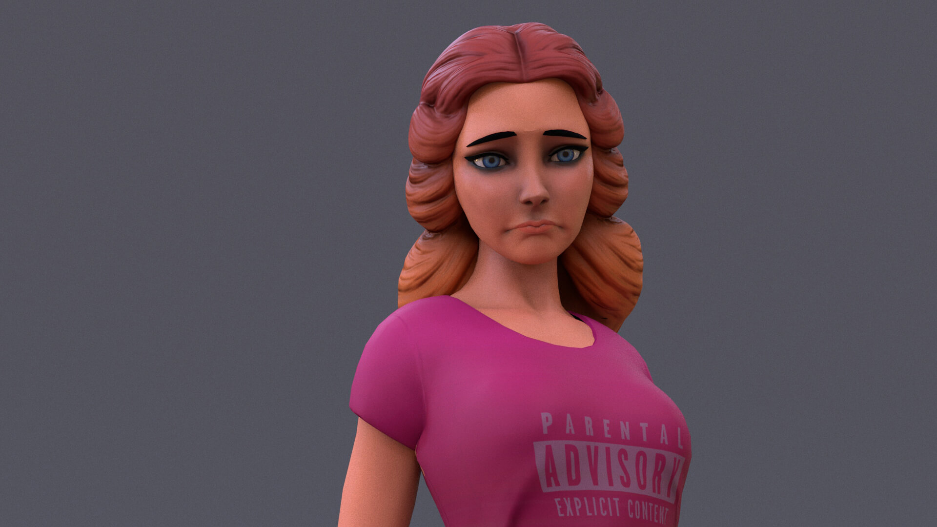 Cartoon Girl Rig - 3D Model by Pradipta