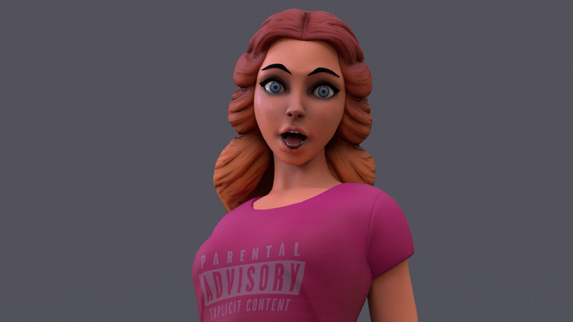 Cartoon Girl Rig - 3D Model by Pradipta