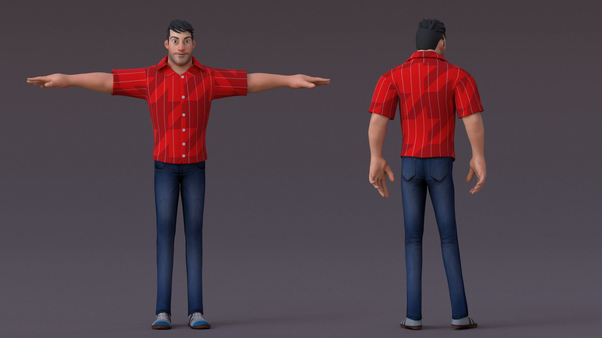 David Violet Cartoon - 3D Model by Pradipta