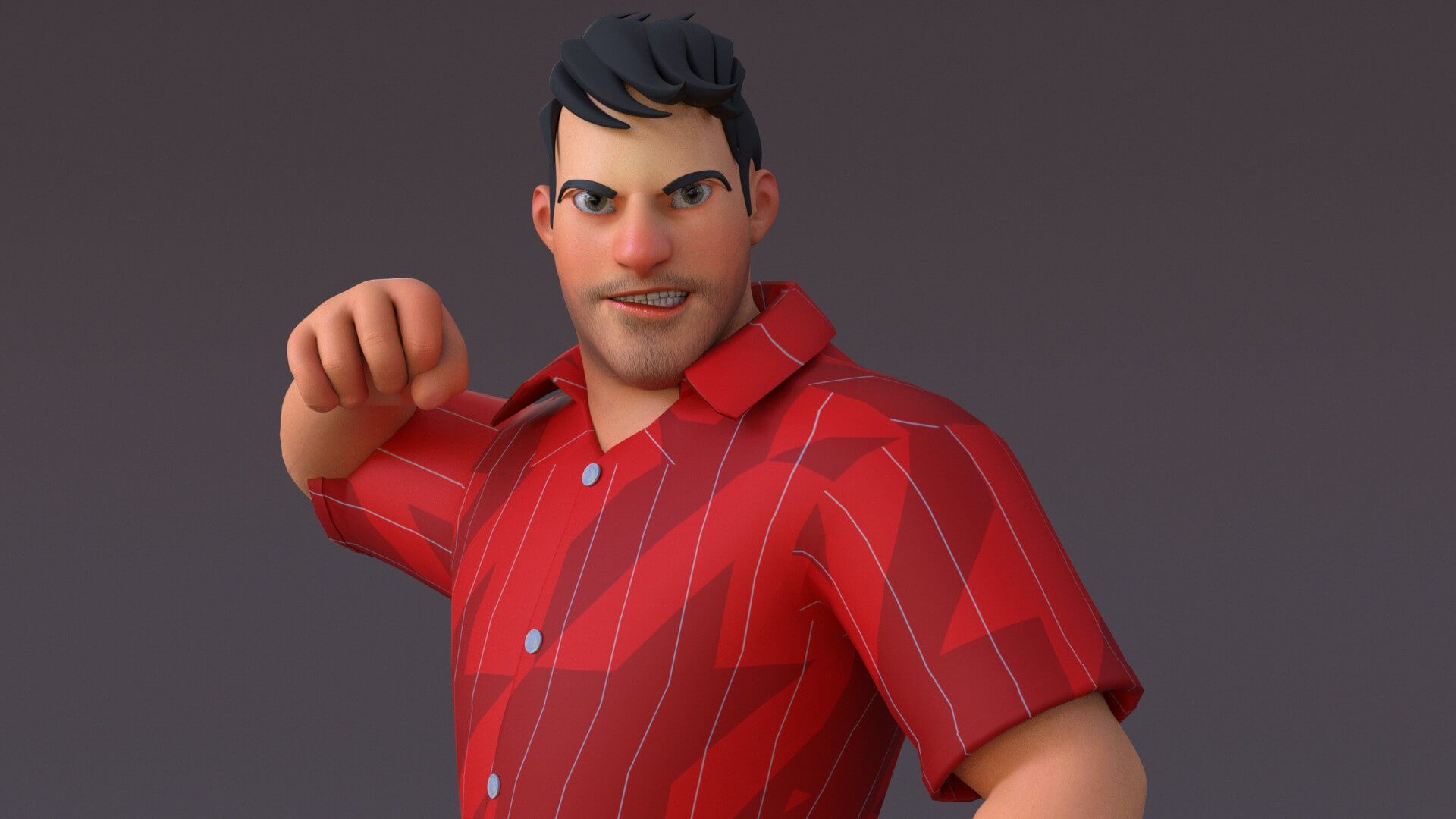 David Violet Cartoon - 3D Model by Pradipta