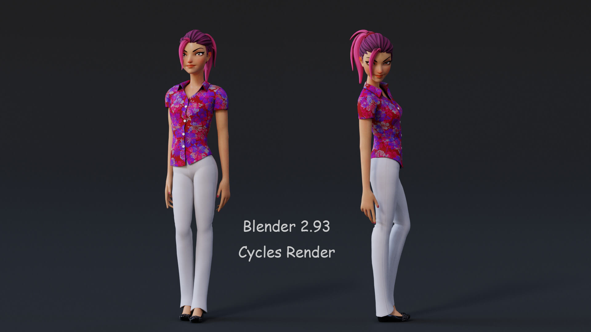 David Violet Cartoon - 3D Model by Pradipta