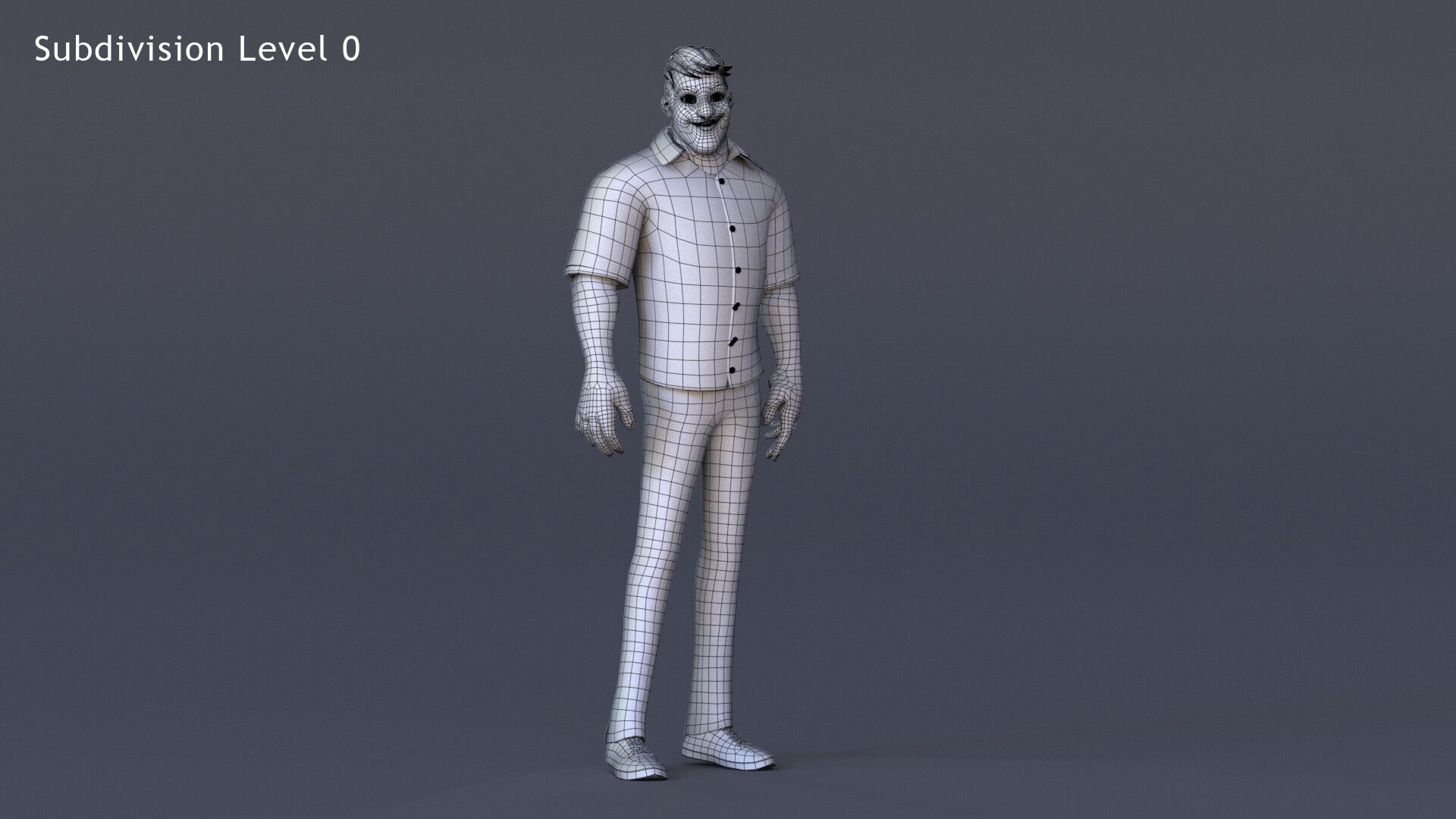 David Violet Cartoon - 3D Model by Pradipta