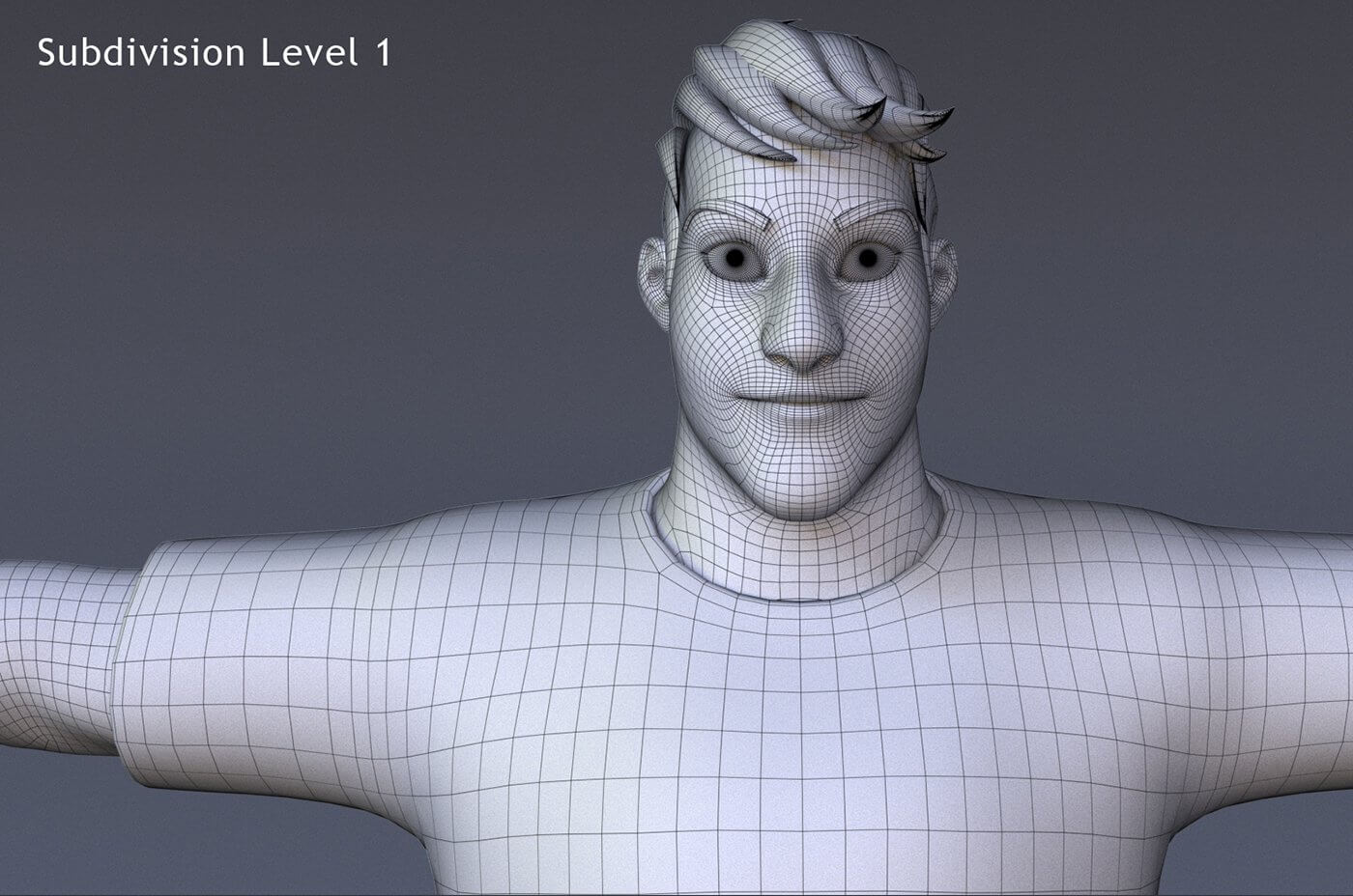 David - Cartoon Character 3D Model by Pradipta