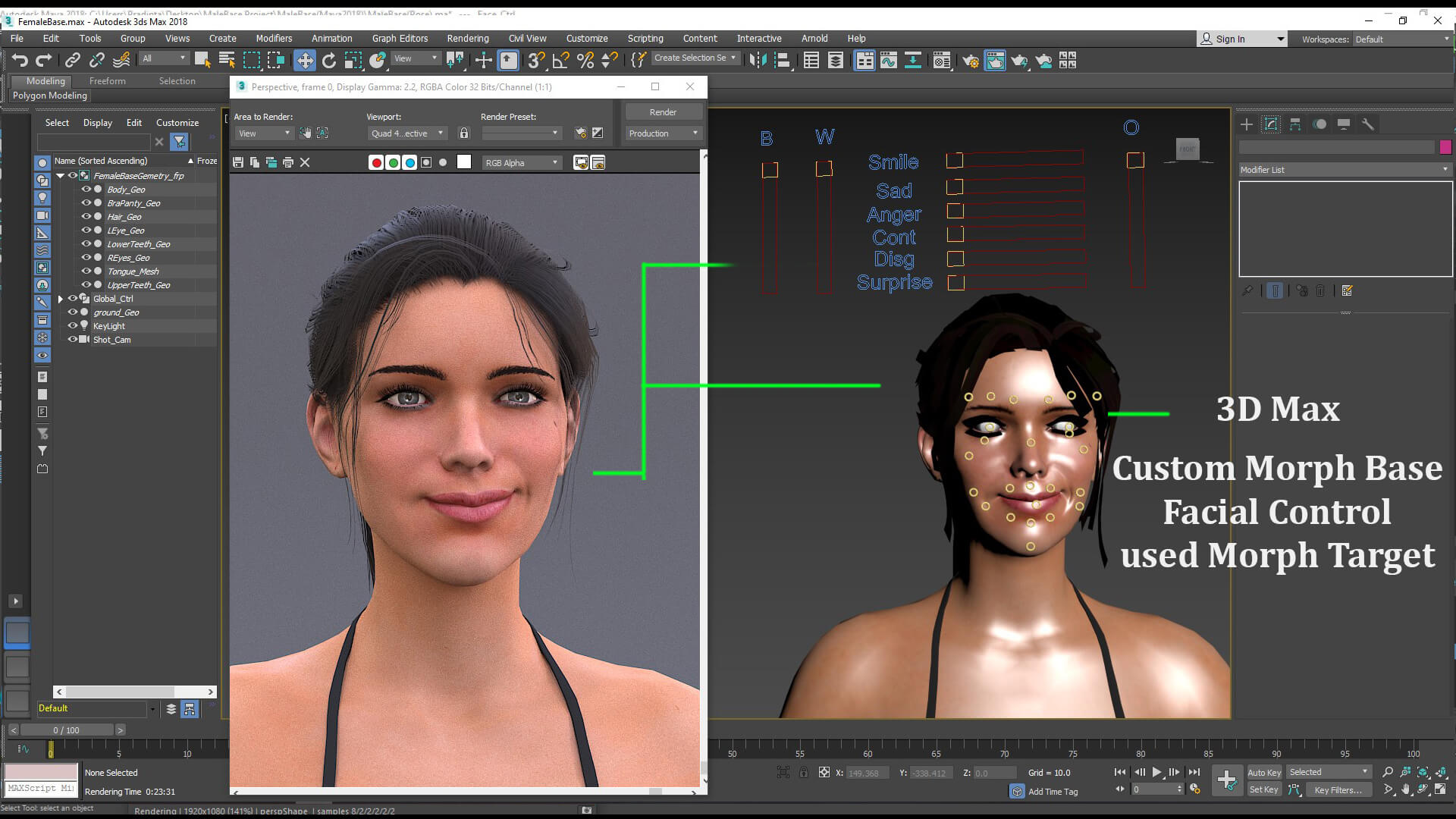 Female Base Rig - 3D Model by Pradipta