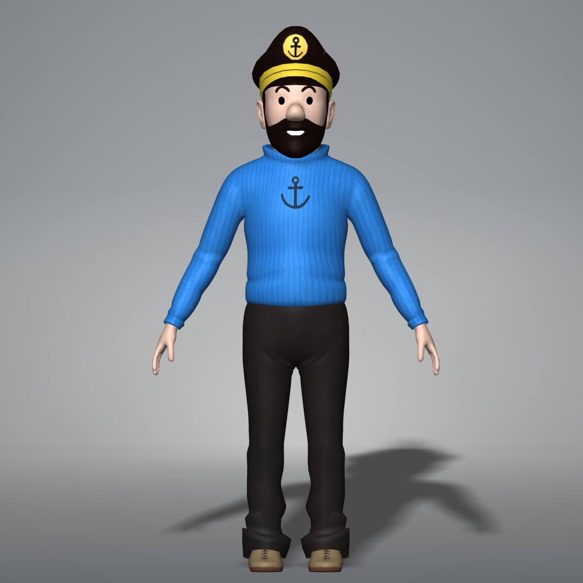 Haddock & Tintin - 3D Model by Pradipta