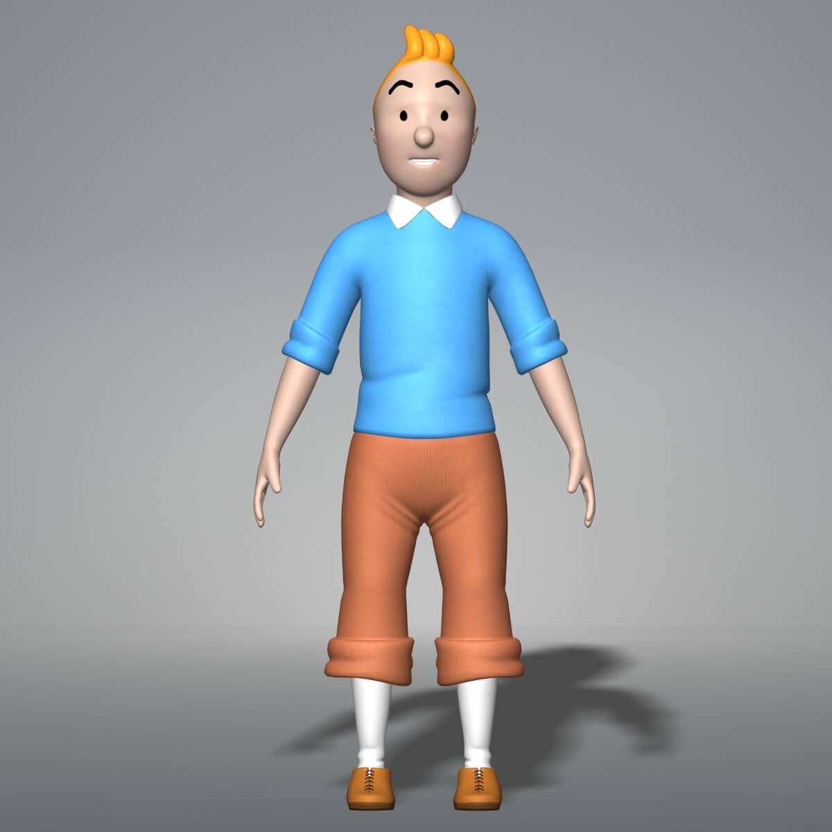 Haddock & Tintin - 3D Model by Pradipta