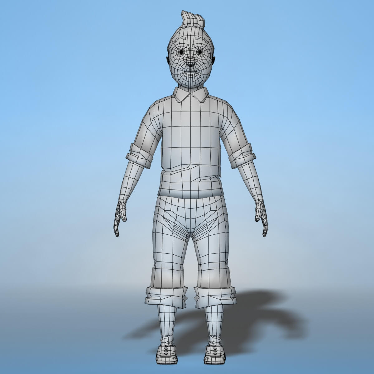 Haddock & Tintin - 3D Model by Pradipta