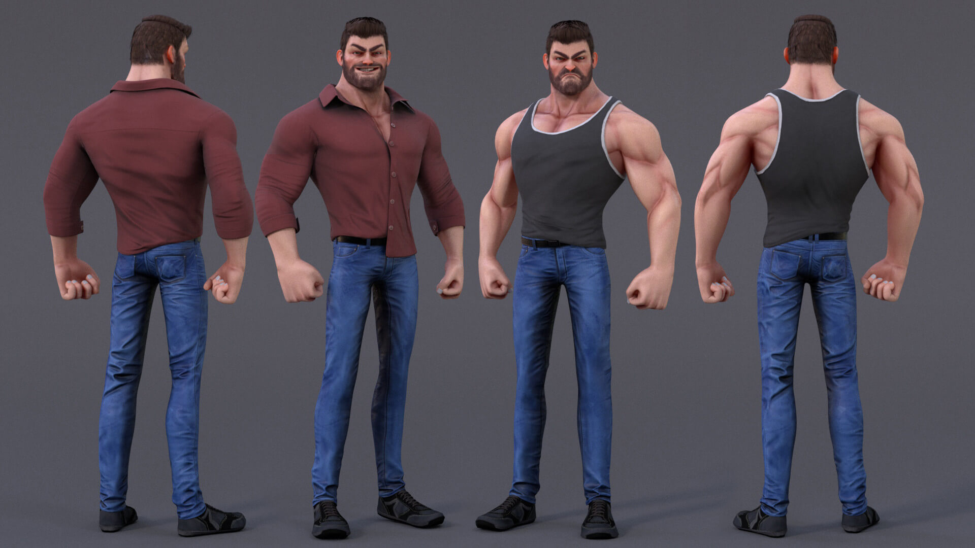 James Cartoon Man - 3D Model by Pradipta