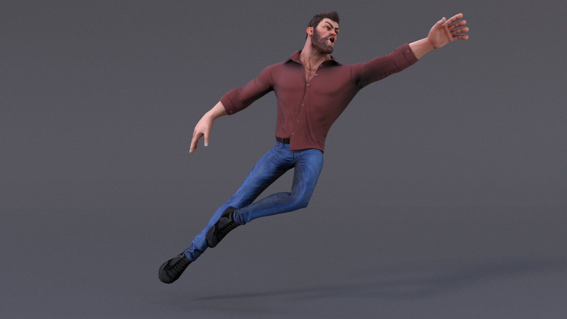 James Cartoon Man - 3D Model by Pradipta
