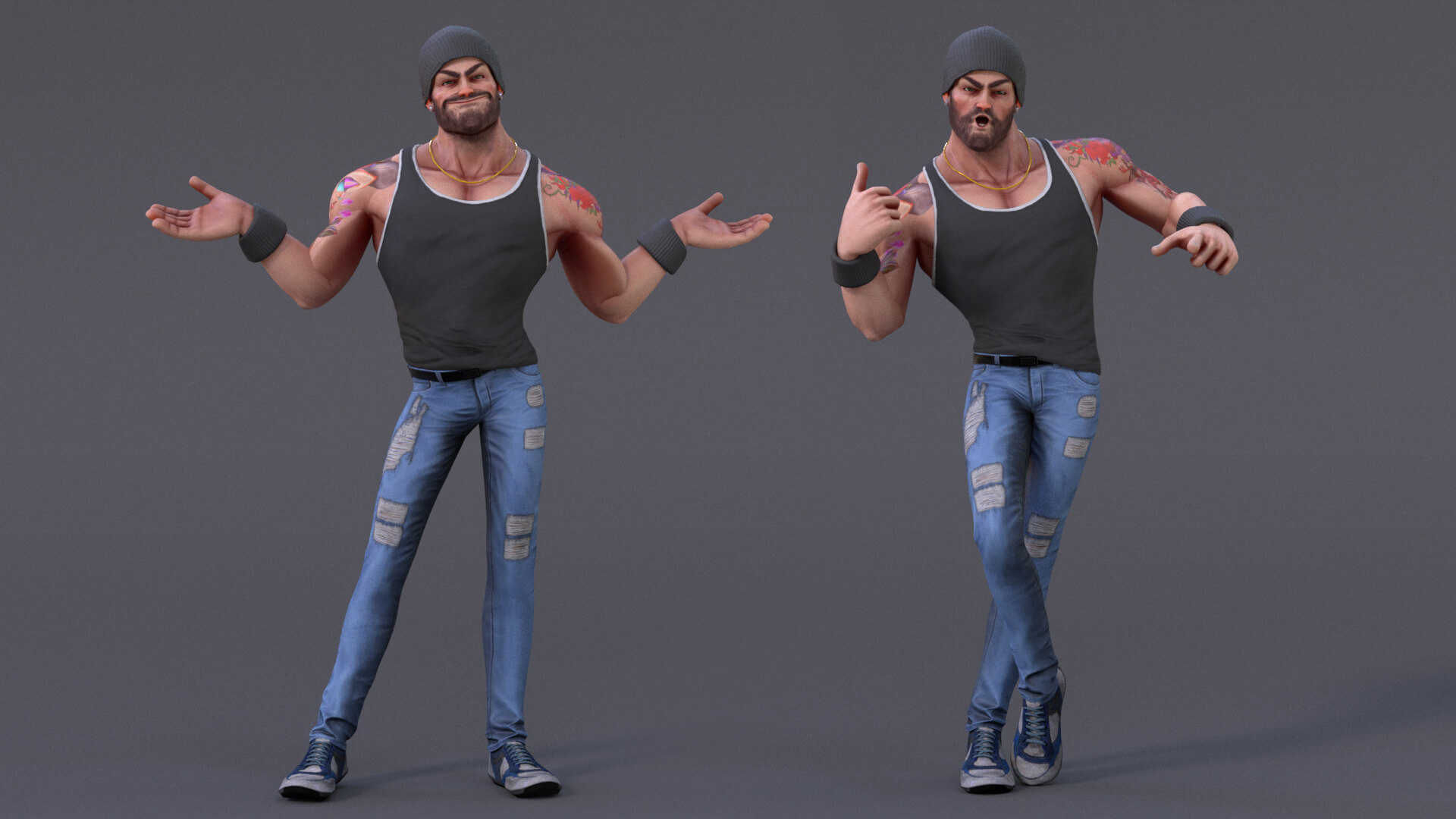 James Cartoon Rig V2 - 3D Model by Pradipta