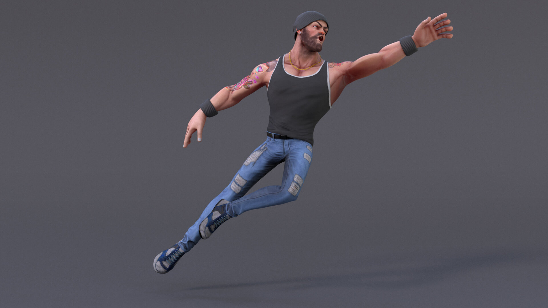 James Cartoon Rig V2 - 3D Model by Pradipta