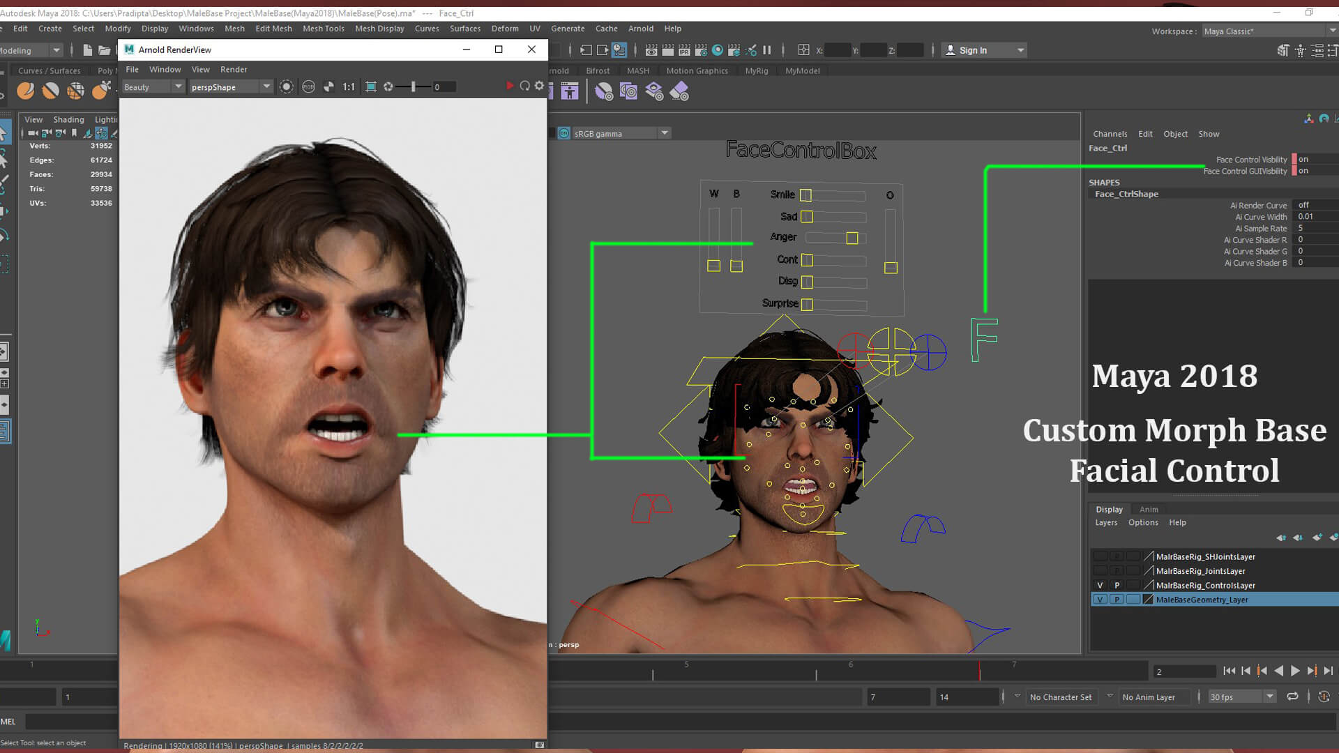 Male Base Rig - 3D Model by Pradipta