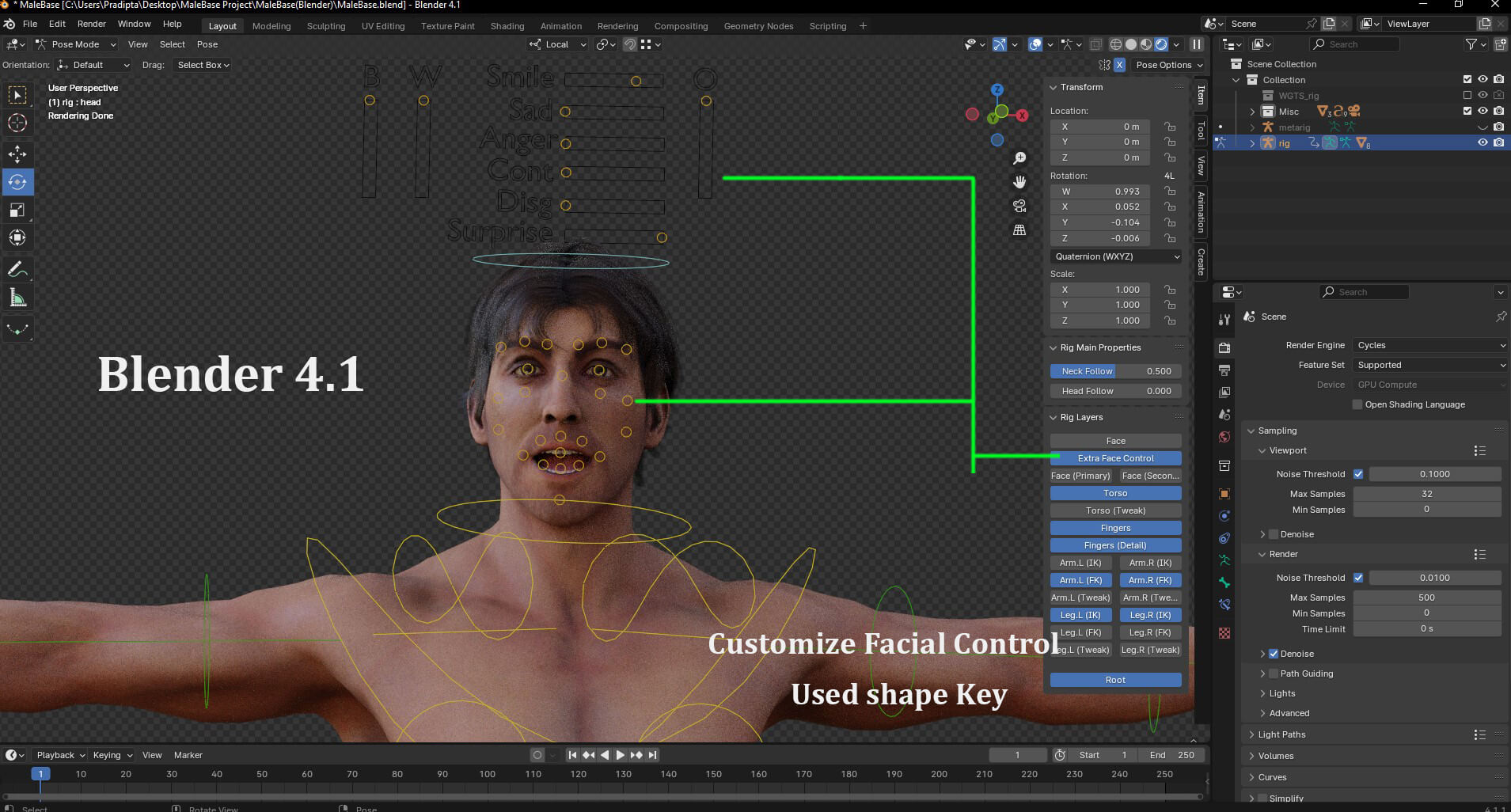 Male Base Rig - 3D Model by Pradipta