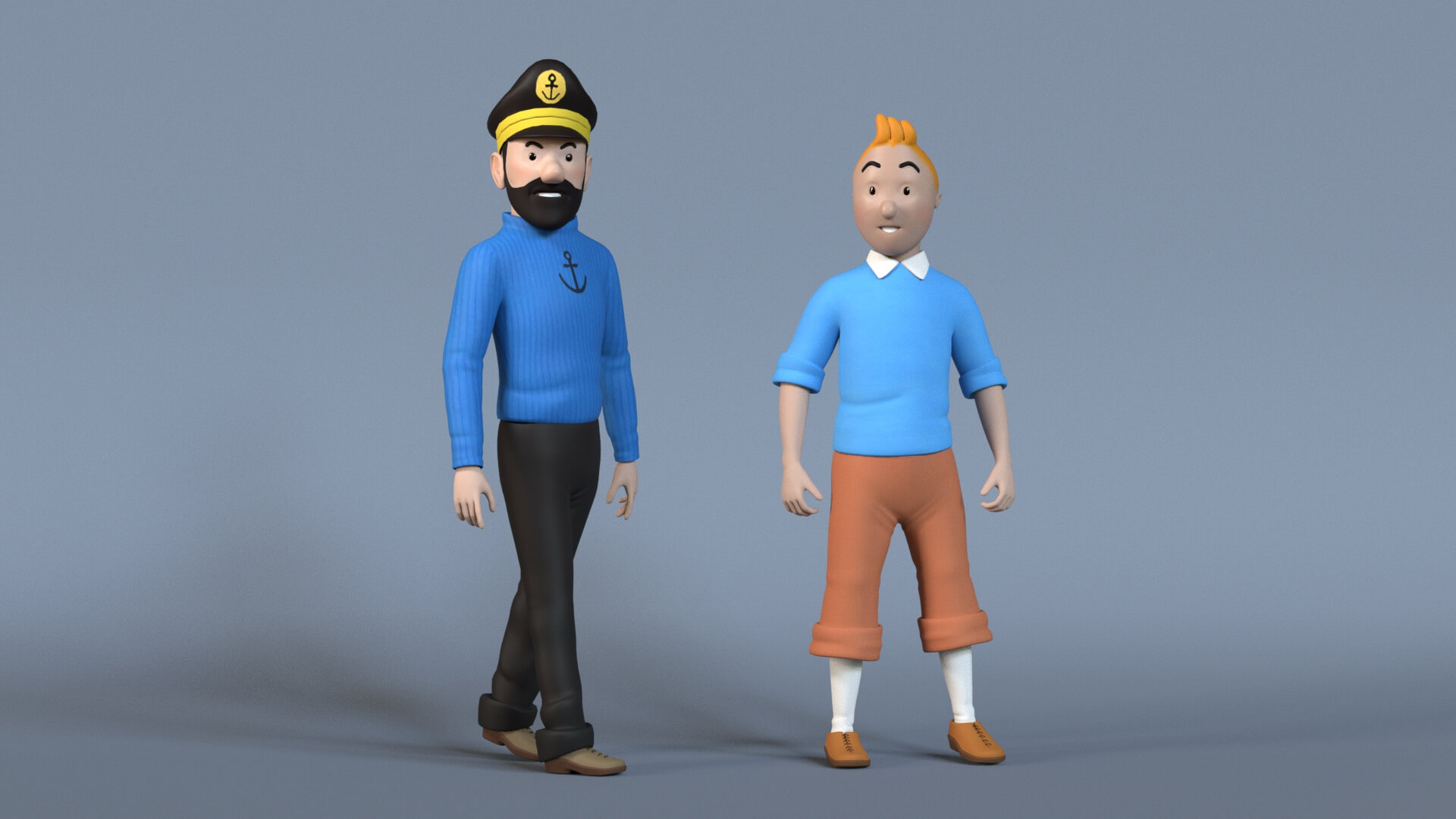Tintin & Haddock Rig - 3D Model by Pradipta