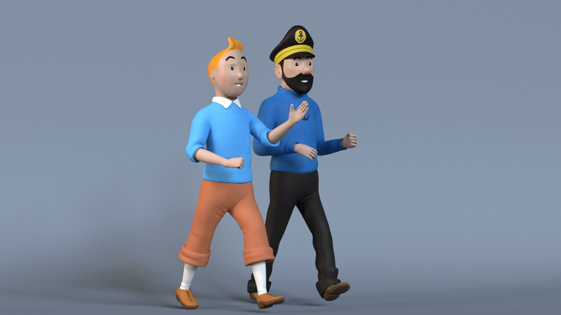 Tintin & Haddock Rig - 3D Model by Pradipta