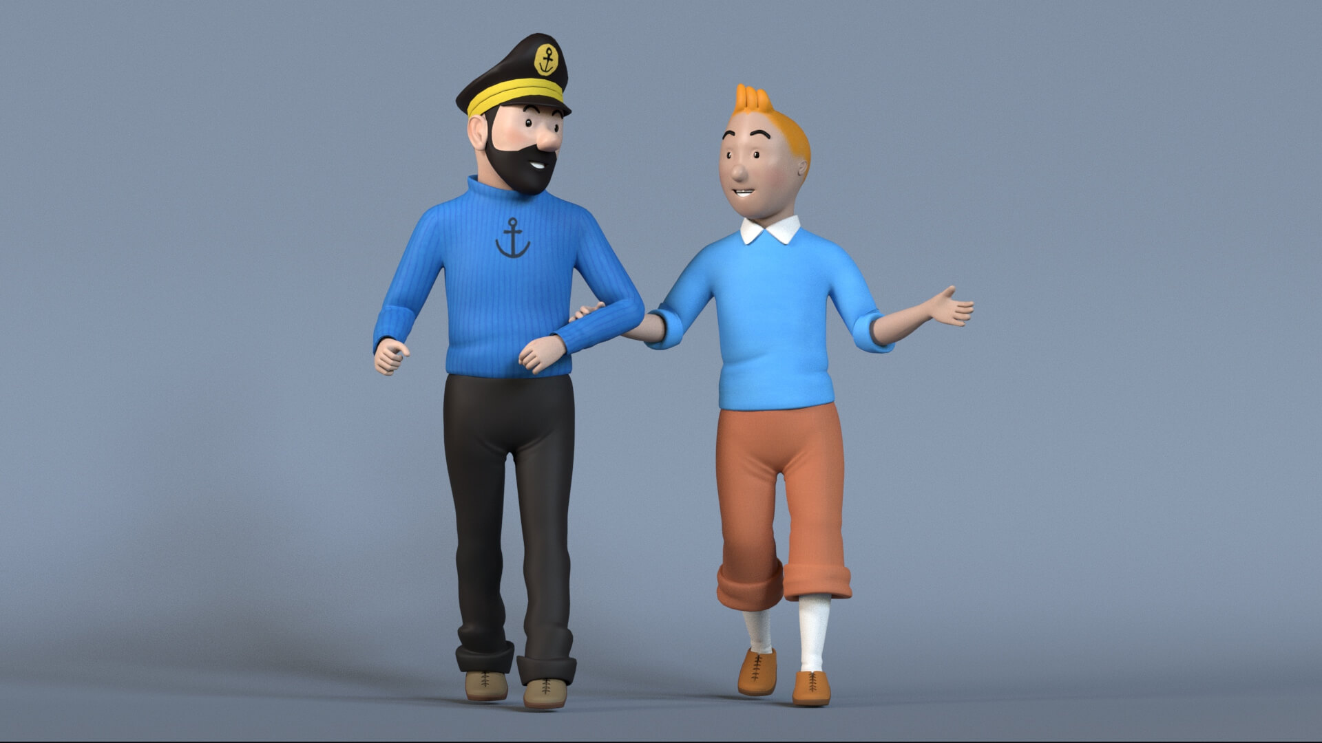 Tintin & Haddock Rig - 3D Model by Pradipta