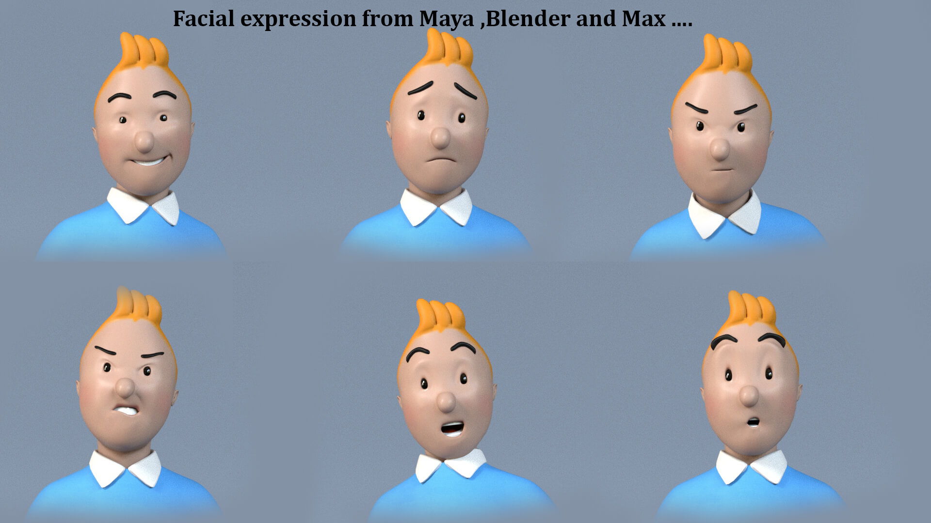 Tintin & Haddock Rig - 3D Model by Pradipta